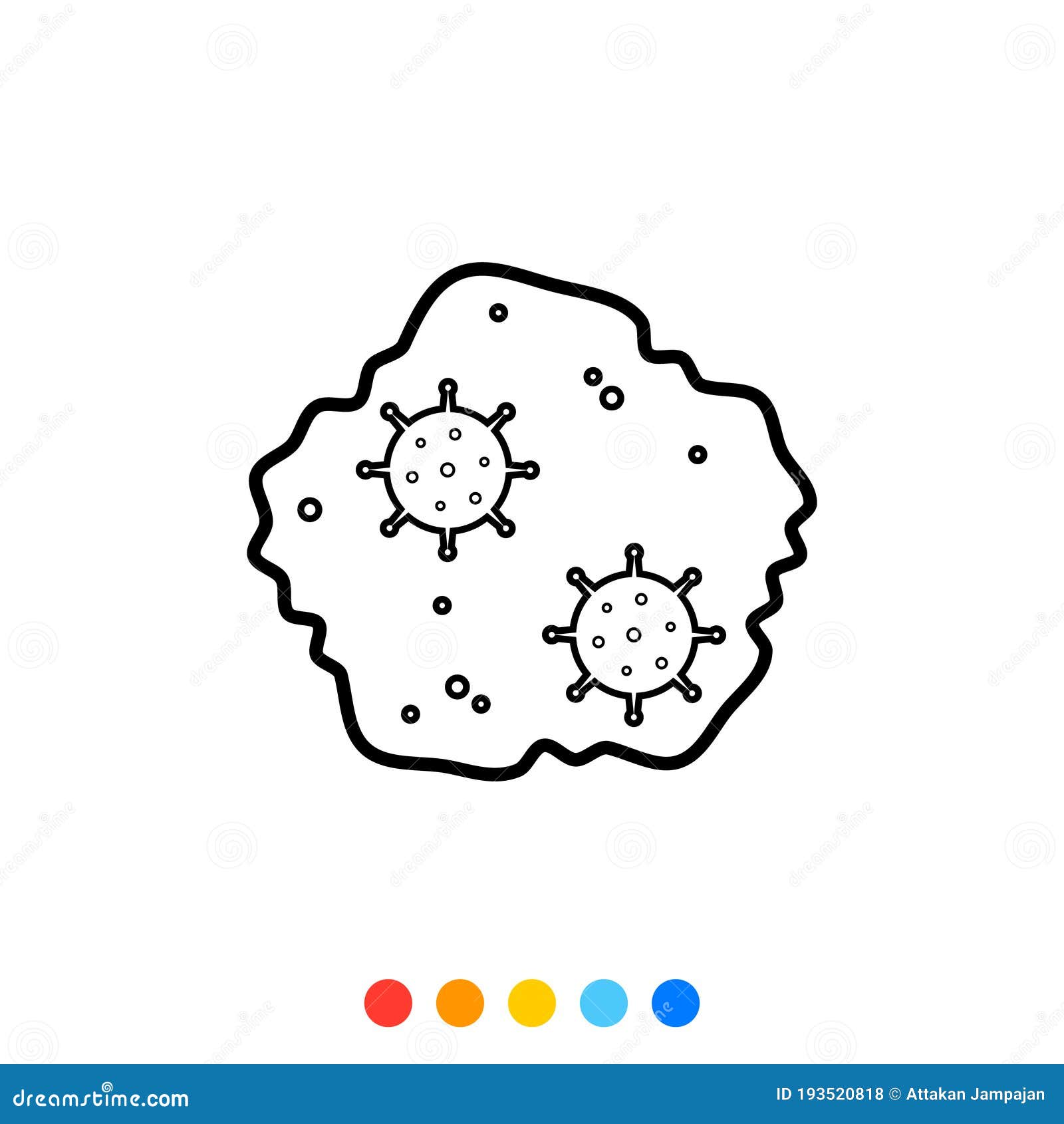 Fluid from the Sputum that Contains the Pathogen Flat Design Element ...