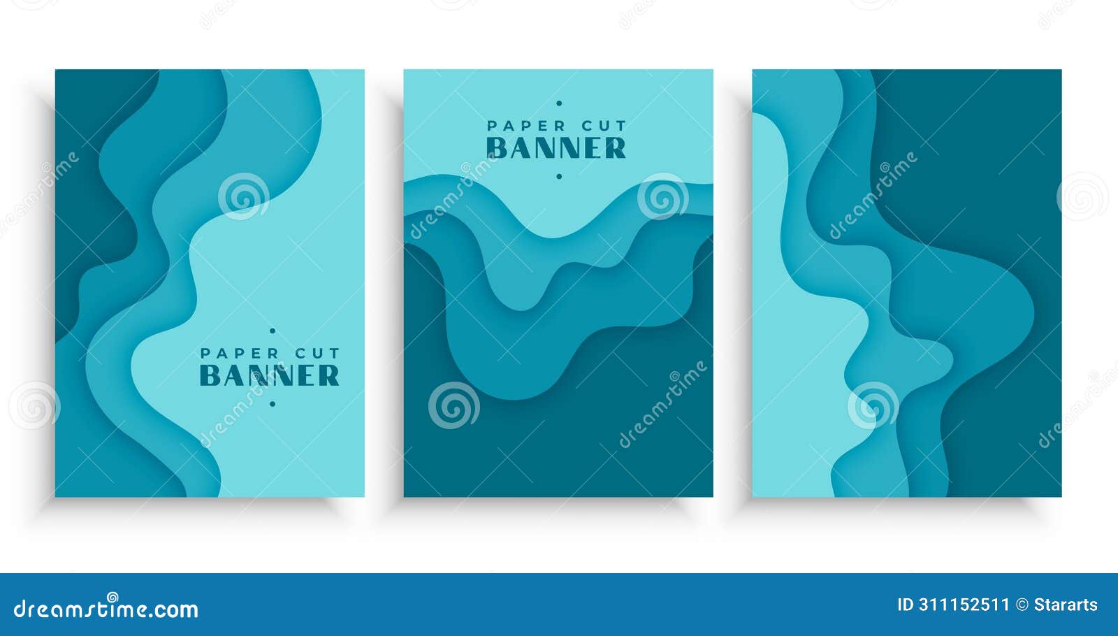 Fluid Style Paper Cutout Pattern Banner with Smooth Motion Effect Stock ...