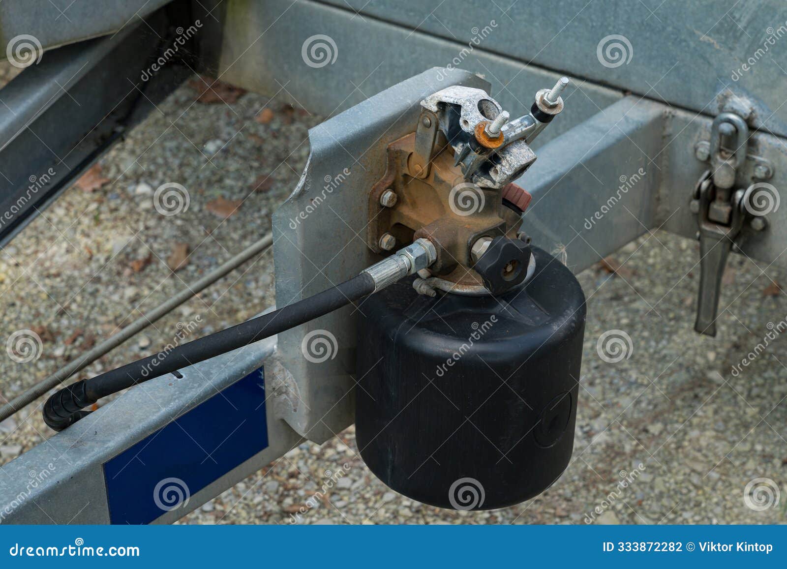 Fluid System of Hydraulic Coupling on a Trailer S Frame Stock Photo ...