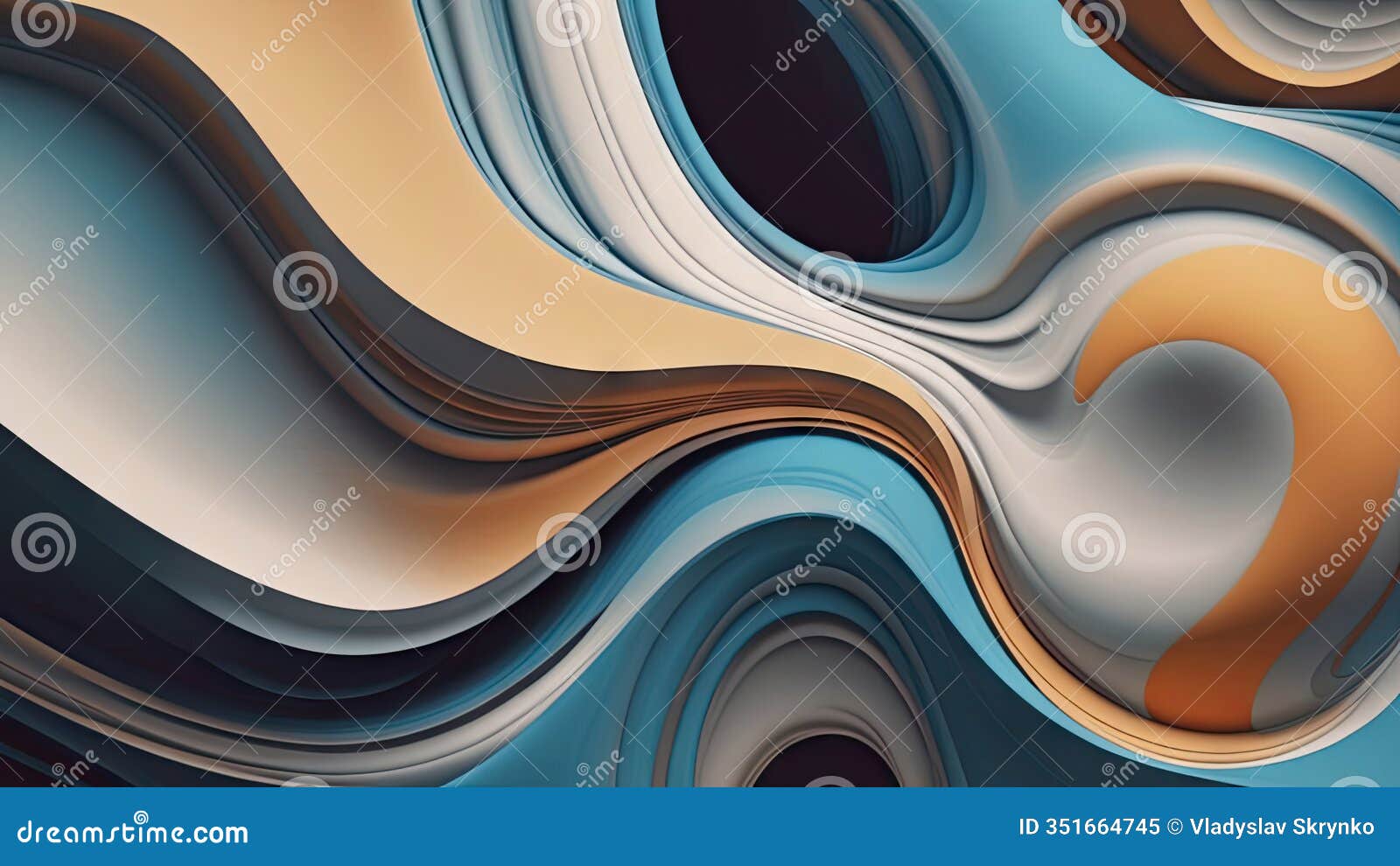 Fluid Transformation of Abstract Shapes in Harmonious Colors Creating ...