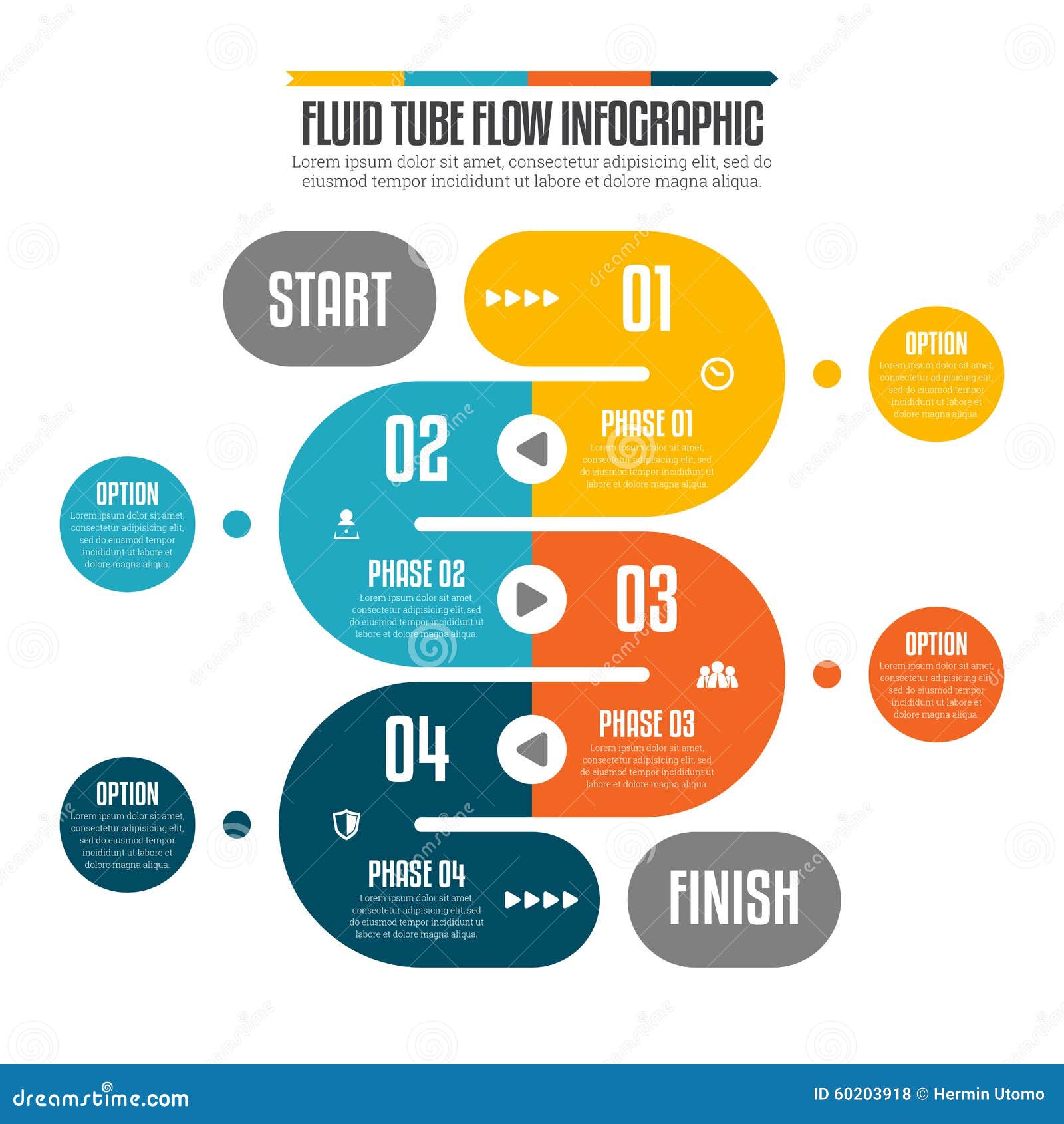 Fluid Tube Flow Infographic Stock Vector - Illustration of copyspace ...