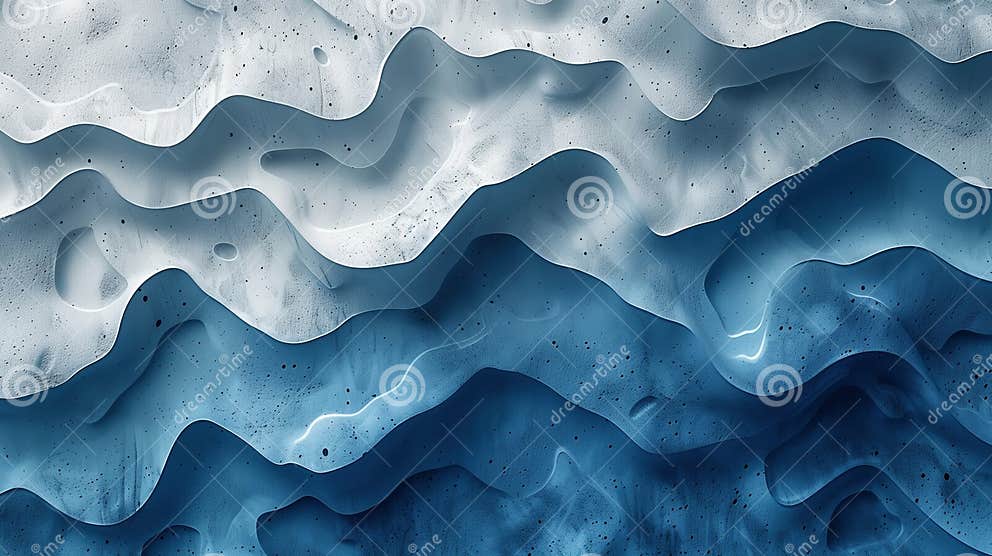 Fluid Wave-like Forms in Blue and White Shades Texture Background Image, Ai Generated Stock ...