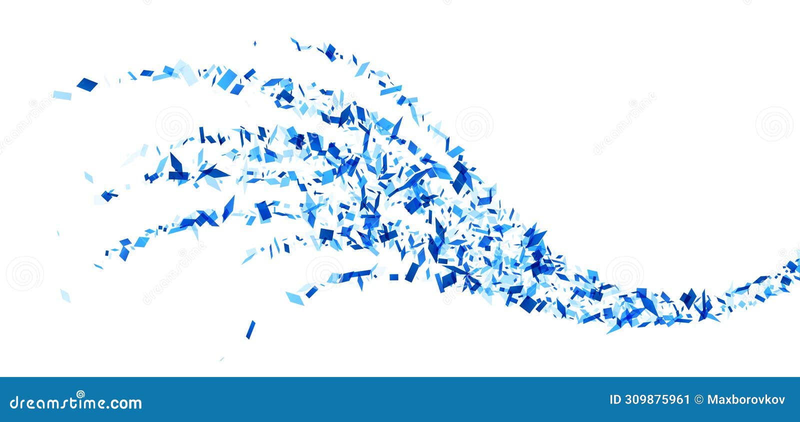 Blue Shards Waveform stock vector. Illustration of fluid - 309875961