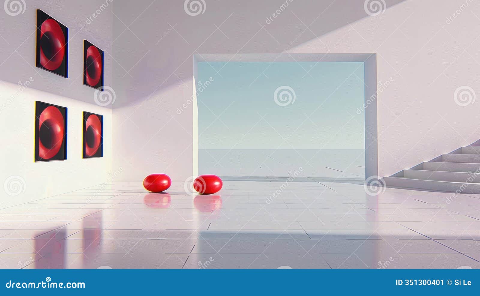 Fluidic Lines: a Mesmerizing Abstract Interior Design Stock ...