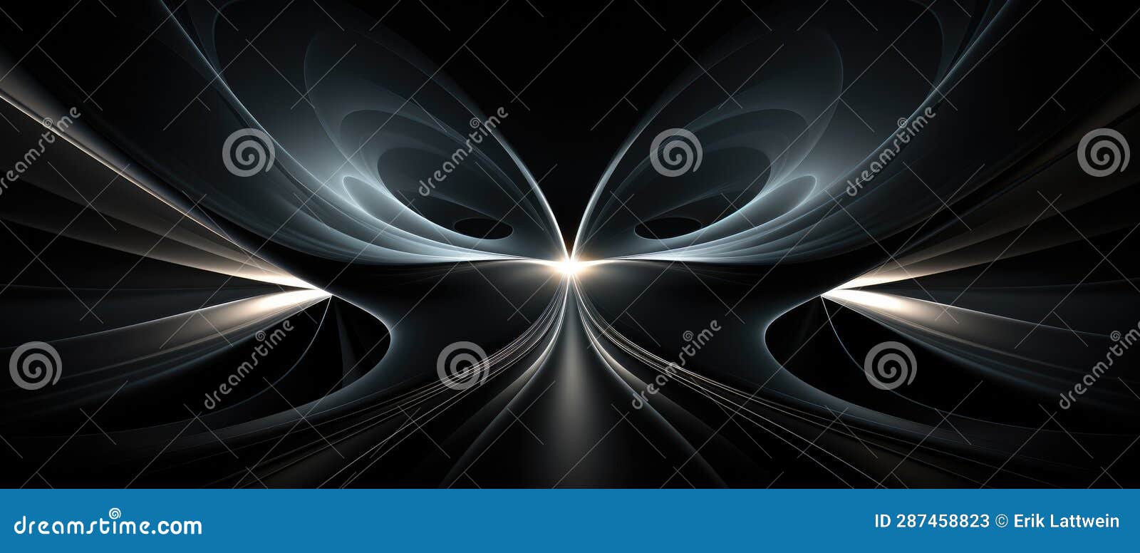 Fluidic Symmetrical Flow Fluid Lines and Shapes - Abstract Background ...