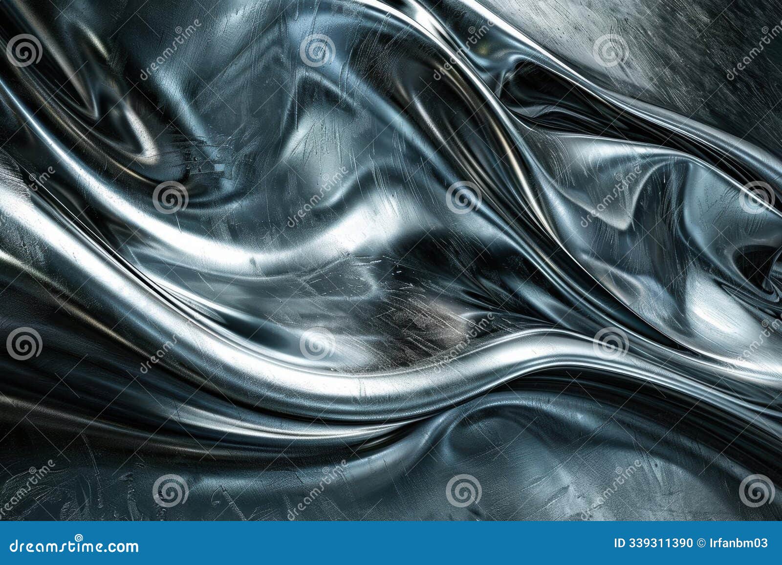 Fluidity in Iron. Dynamic Form and Texture Concept Stock Illustration ...