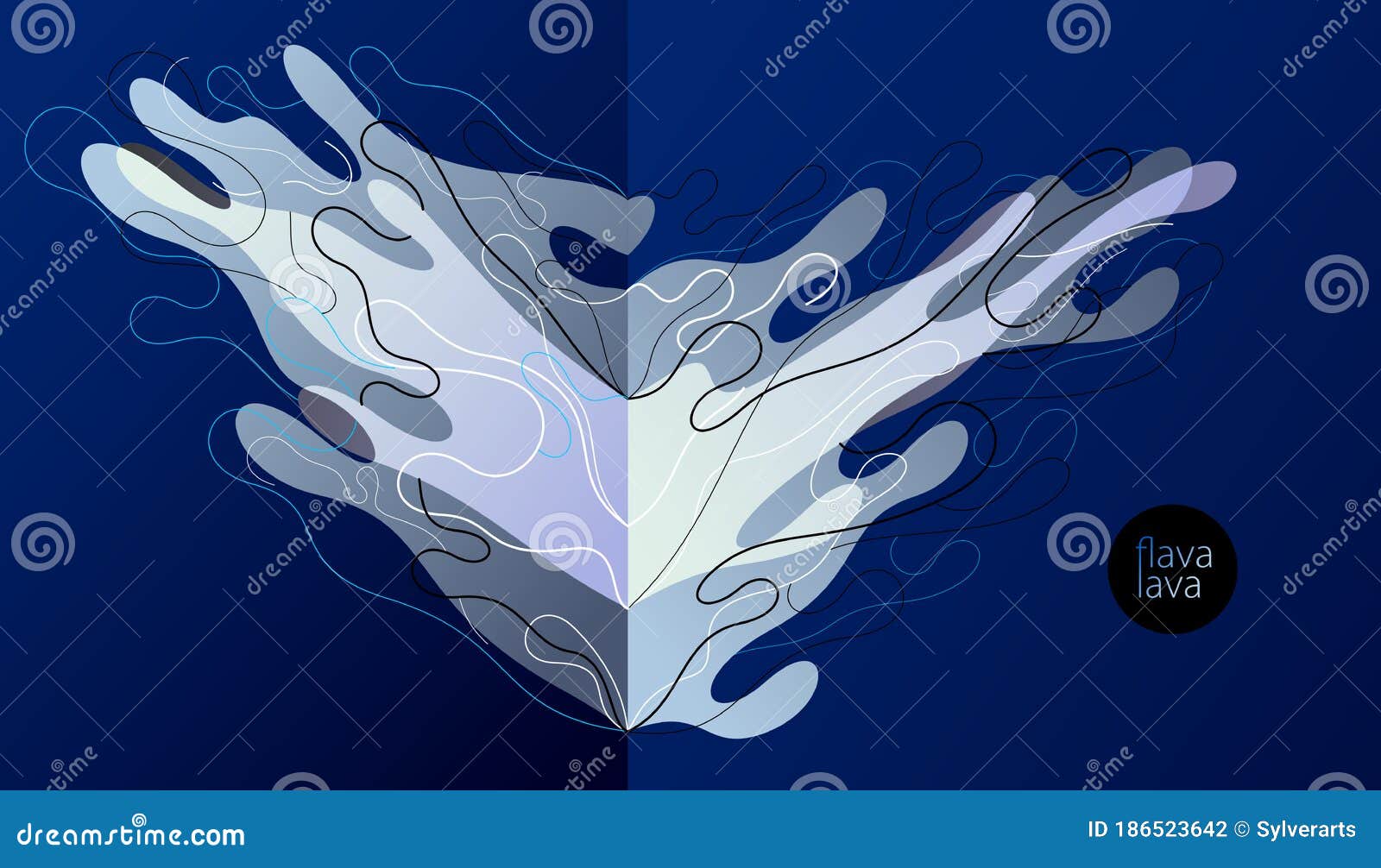 Fluids Blue Liquid Shapes in Motion Vector Abstract Graphic Design ...