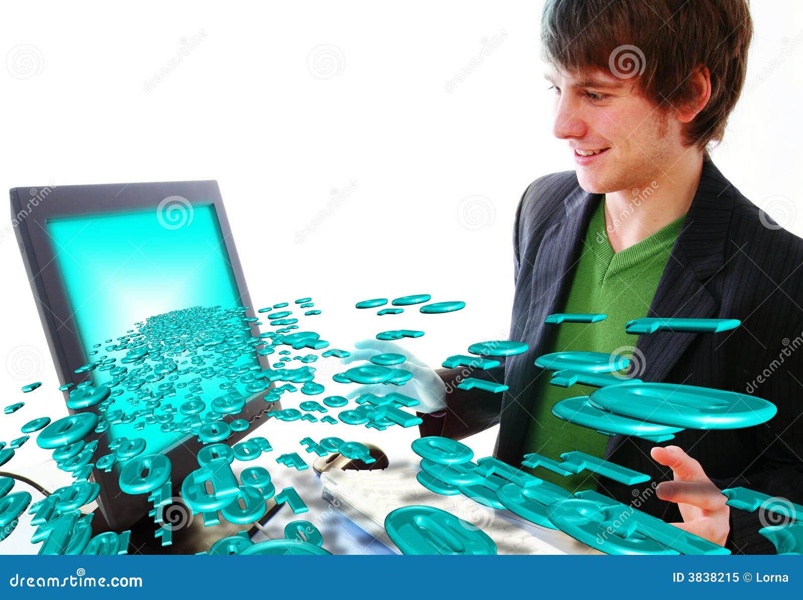 Flujo de información imagen de archivo. Imagen de intercambio - 3838215