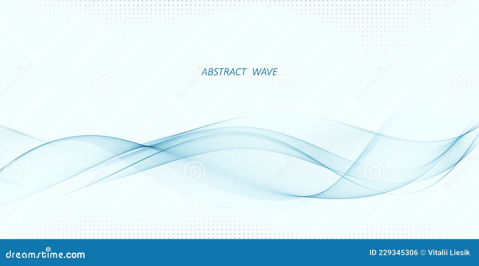 Flujo De Onda Azul Abstracto Vectorial De Fondo Azul Ilustración del ...
