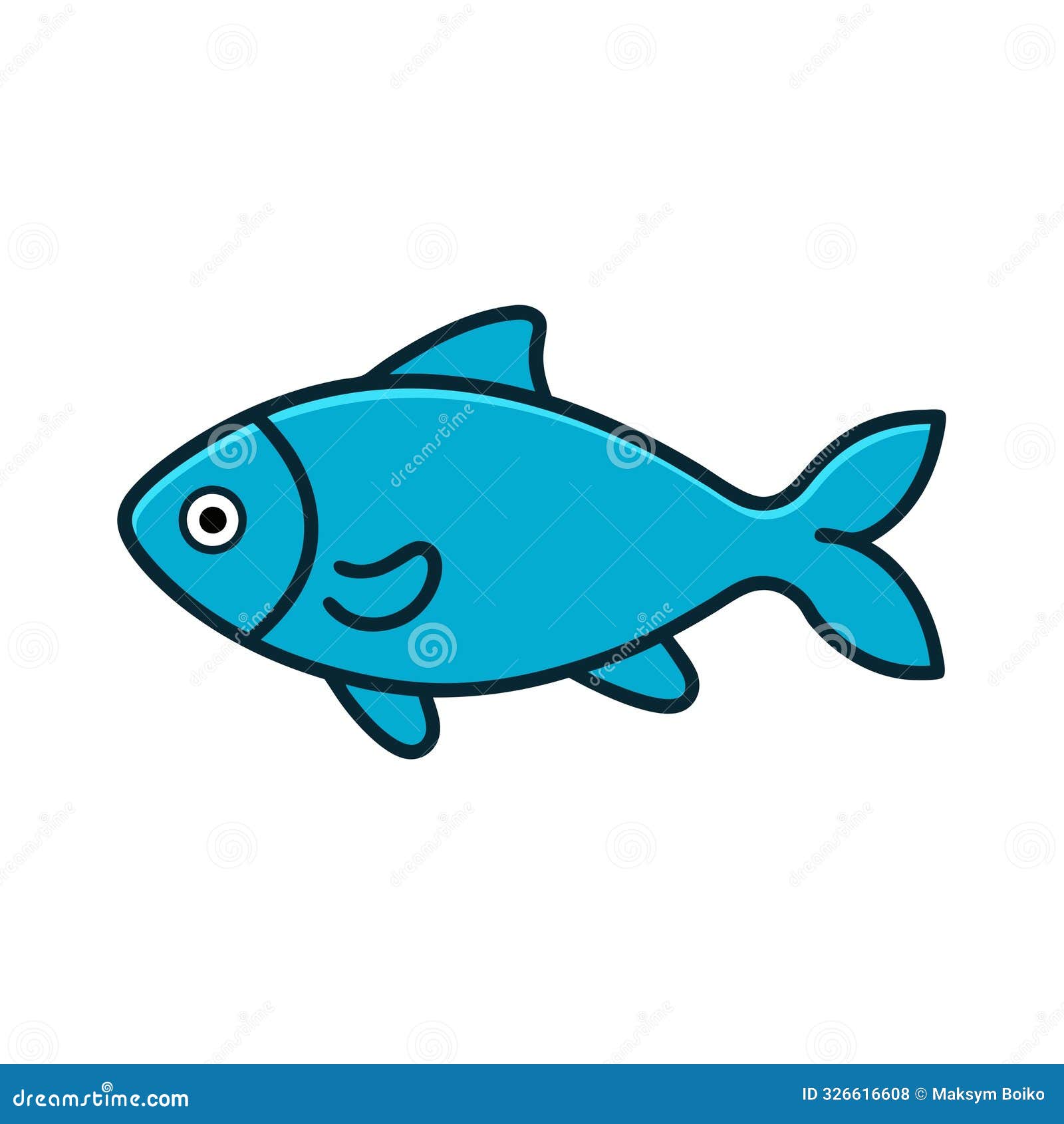 Fluke Fish Knocks Icon Vector Stock Vector - Illustration of decoration ...