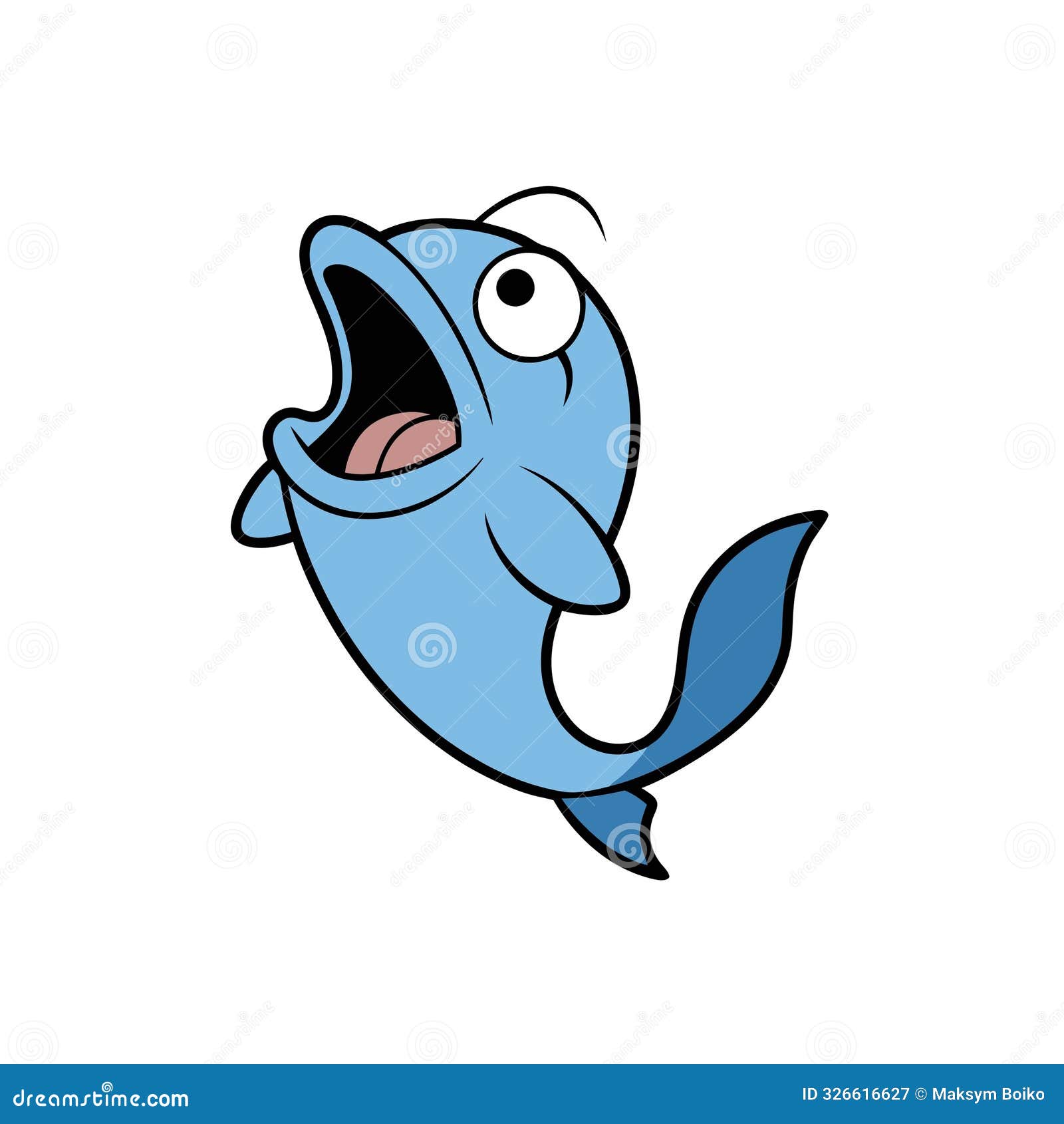 Fluke Fish Screams Icon Vector Stock Vector - Illustration of flat ...