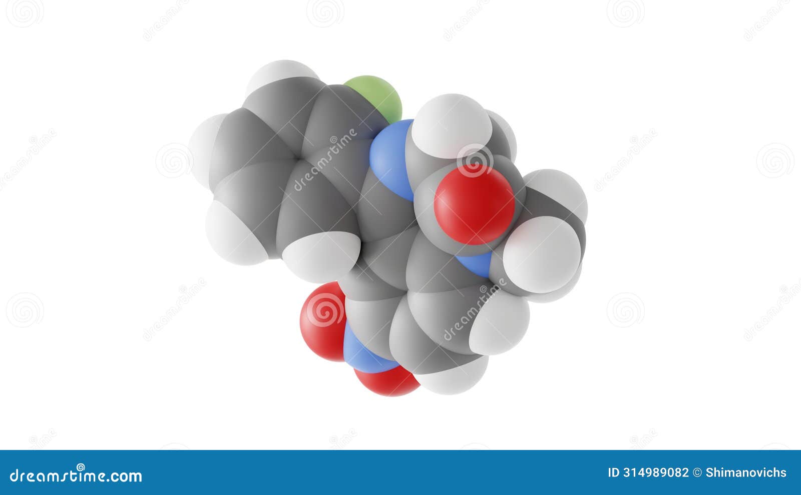 Flunitrazepam Molecule, Rohypnol, Molecular Structure, Isolated 3d ...