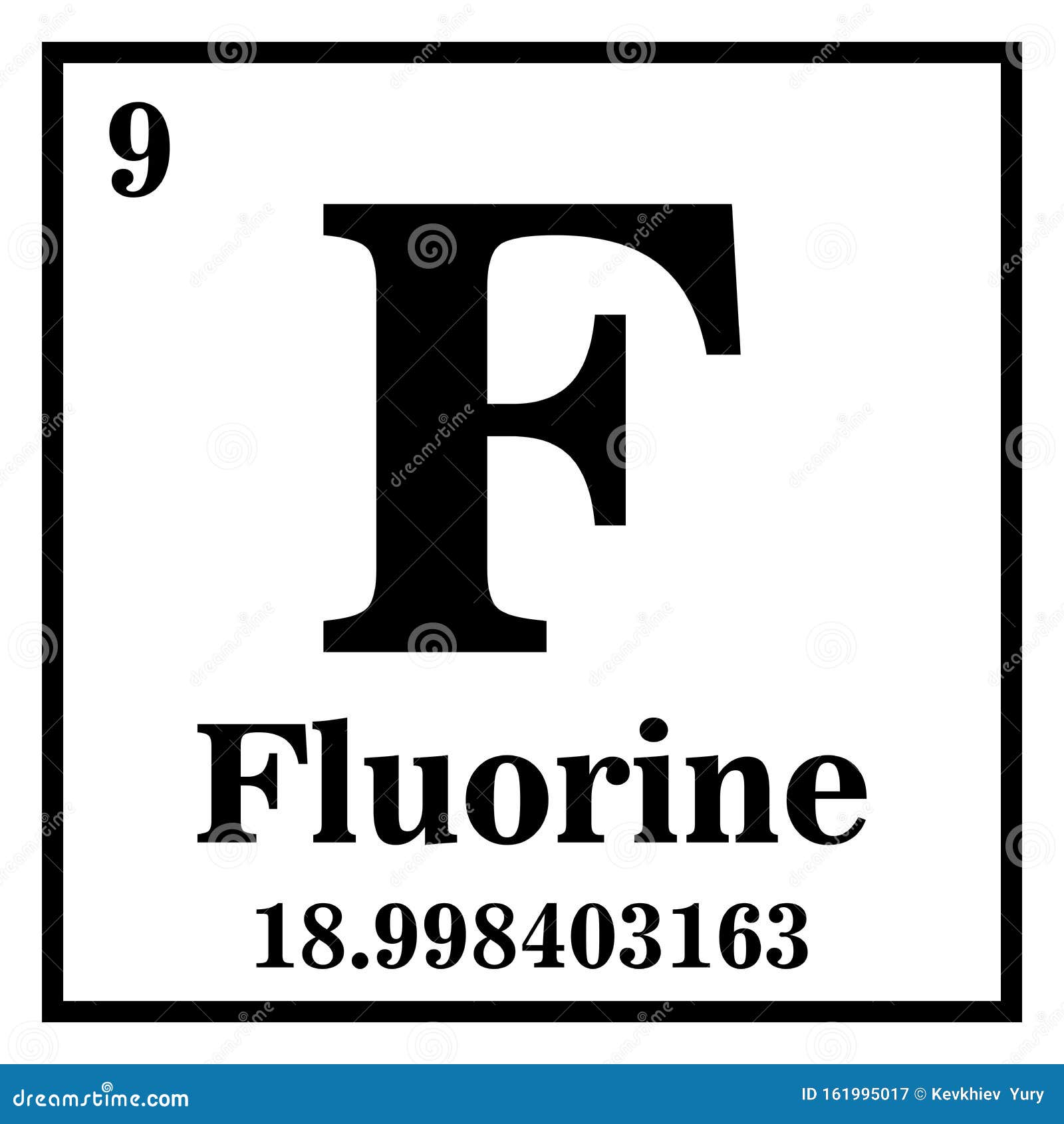 Fluor Periodic Table of the Elements Vector Vector Illustratie ...