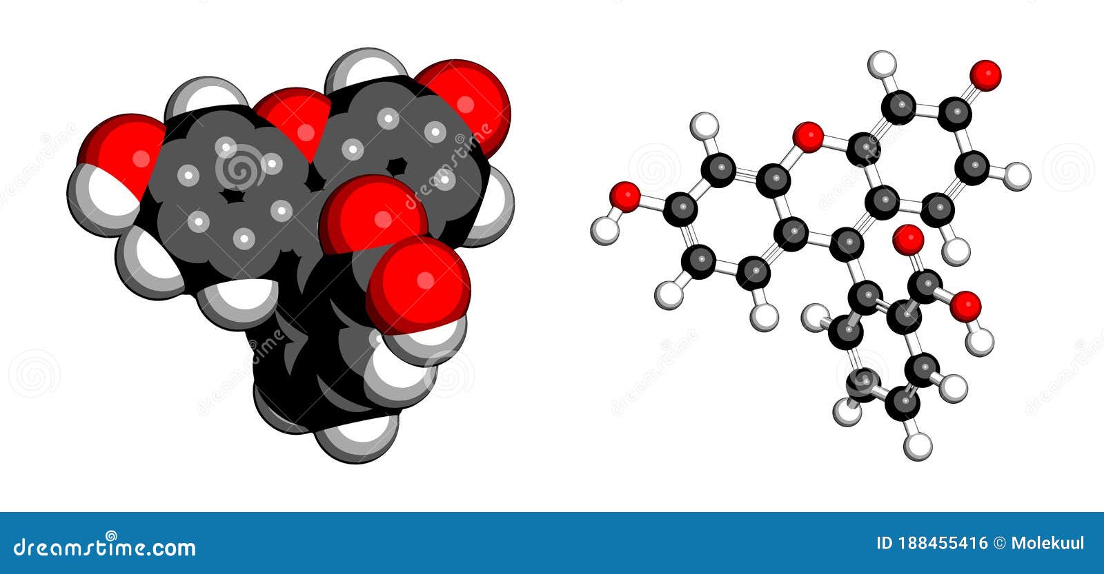 Fluorescein Fluorescent Molecule Stock Illustration - Illustration of ...