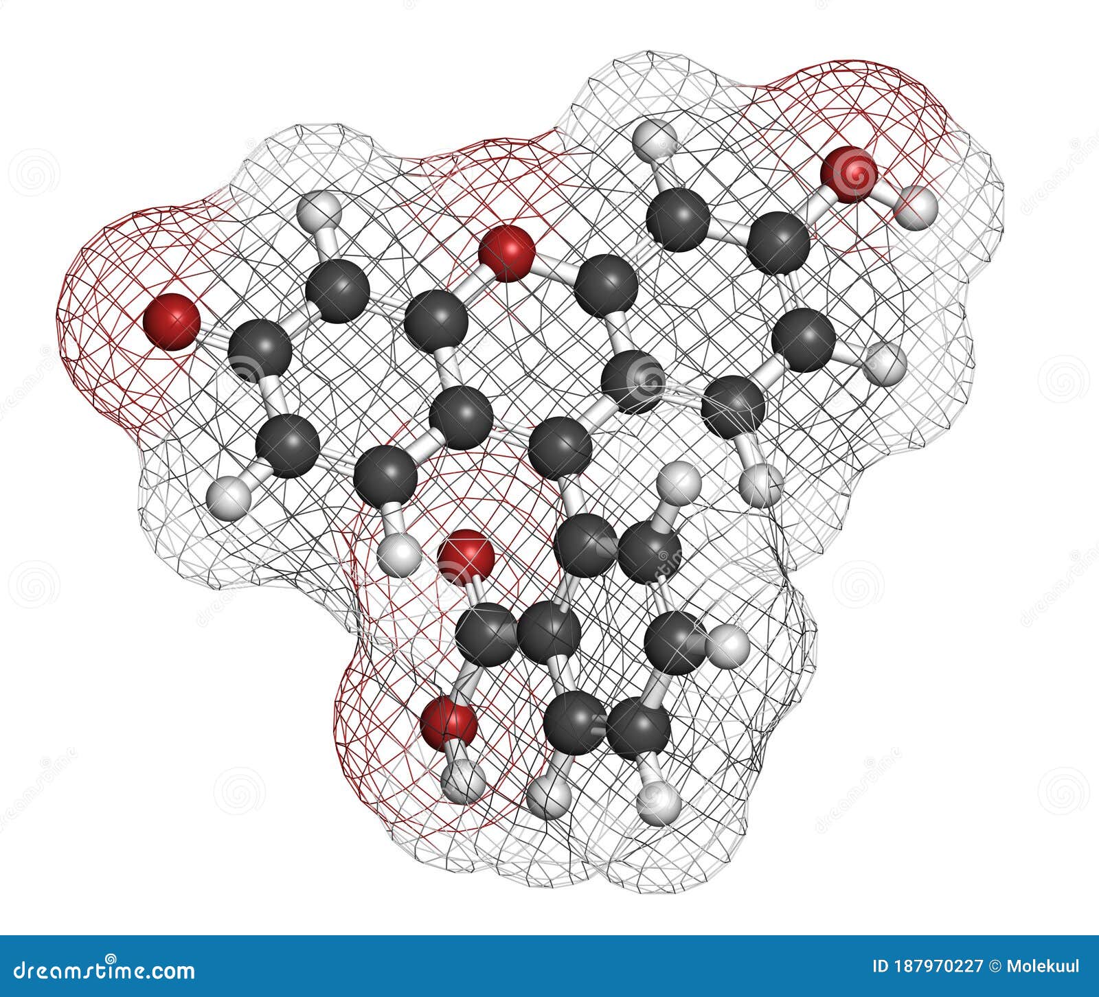Fluorescein Fluorescent Molecule. Stock Illustration - Illustration of ...