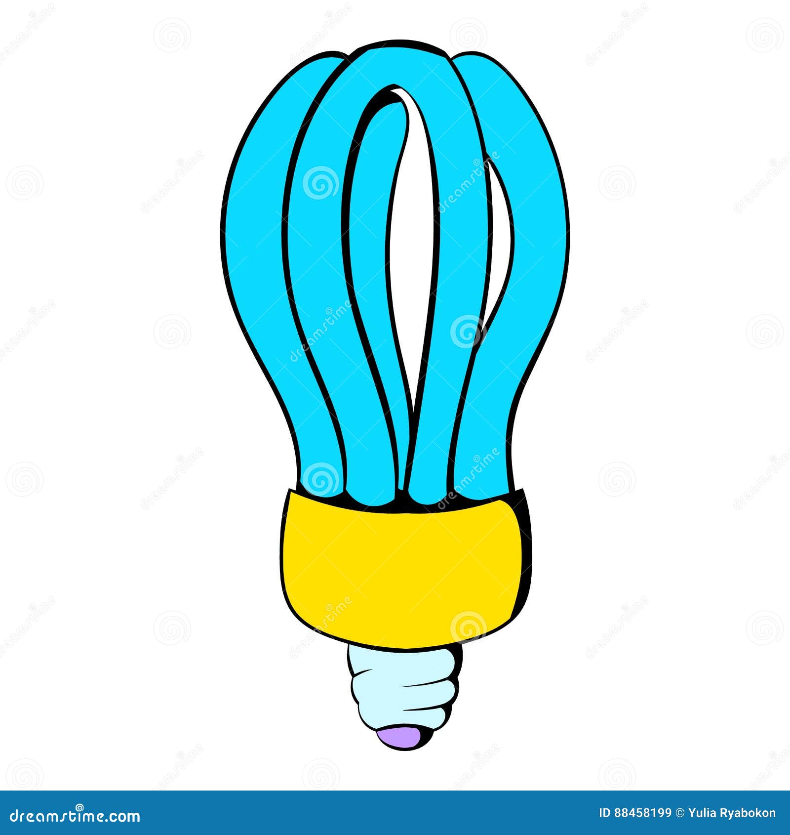 Fluorescence Lamp Icon Cartoon Stock Vector - Illustration of ...