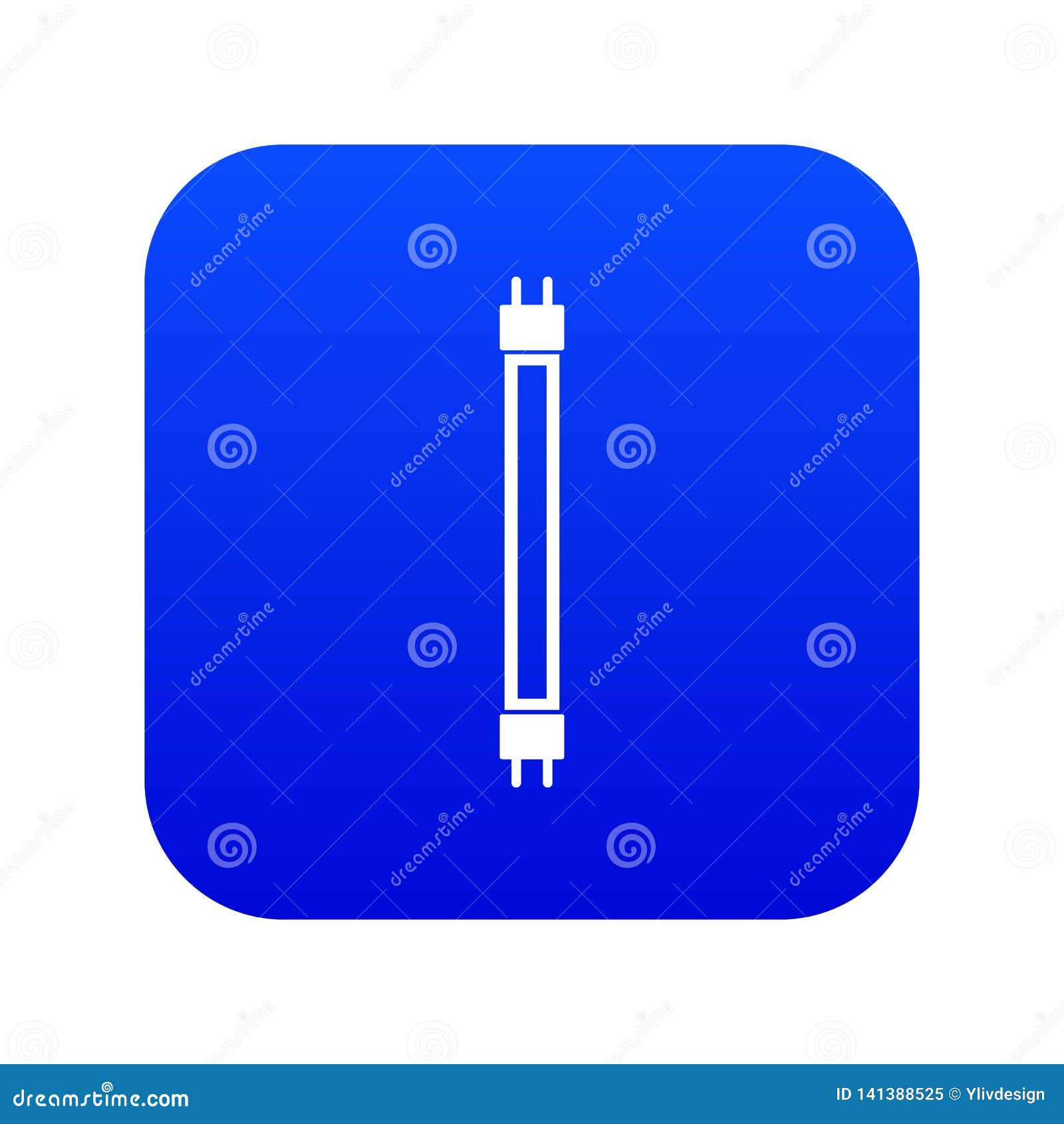 Fluorescence Lamp Icon Digital Blue Stock Vector - Illustration of ...