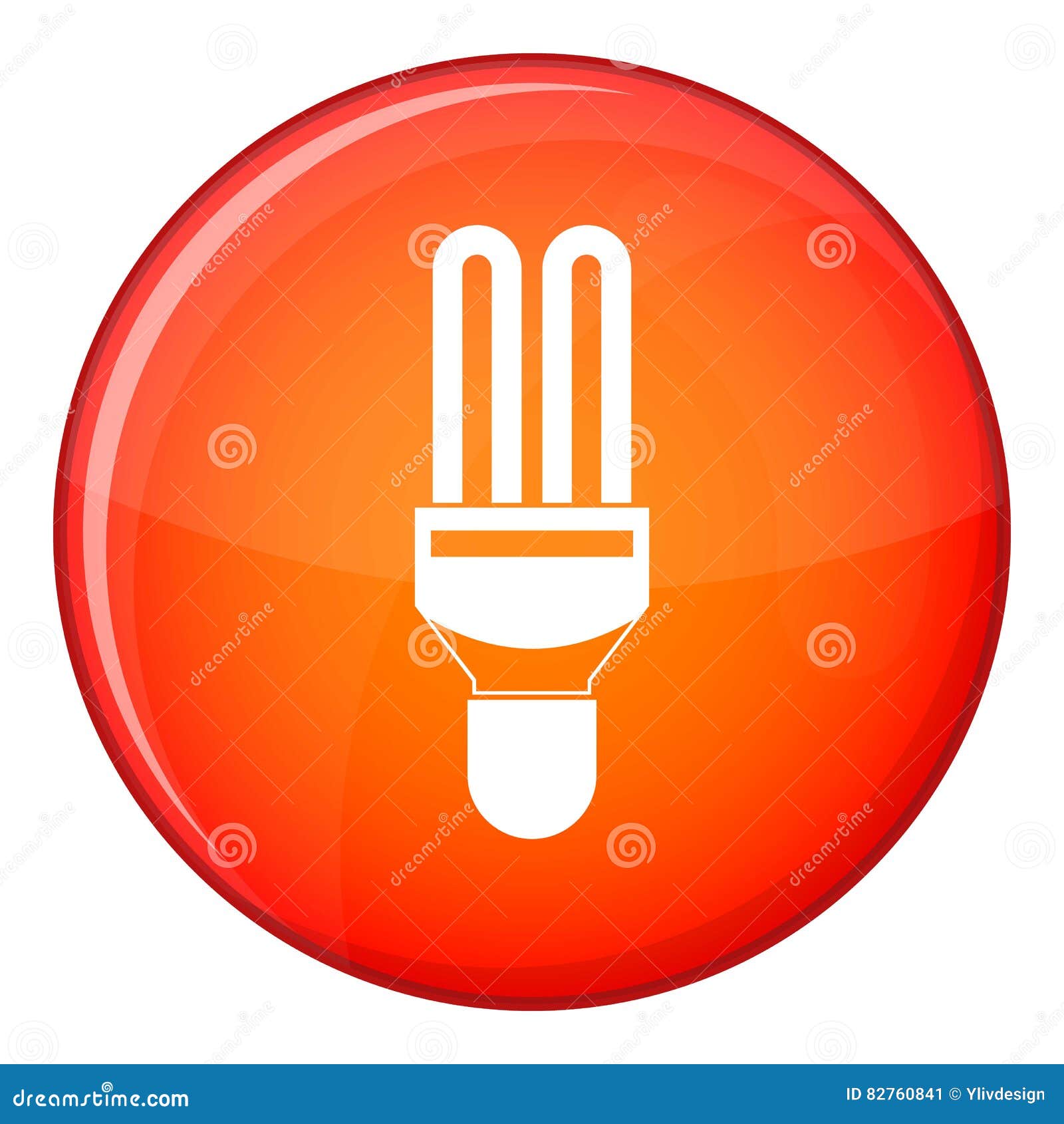 Fluorescence Lamp Icon, Flat Style Stock Vector - Illustration of icon ...
