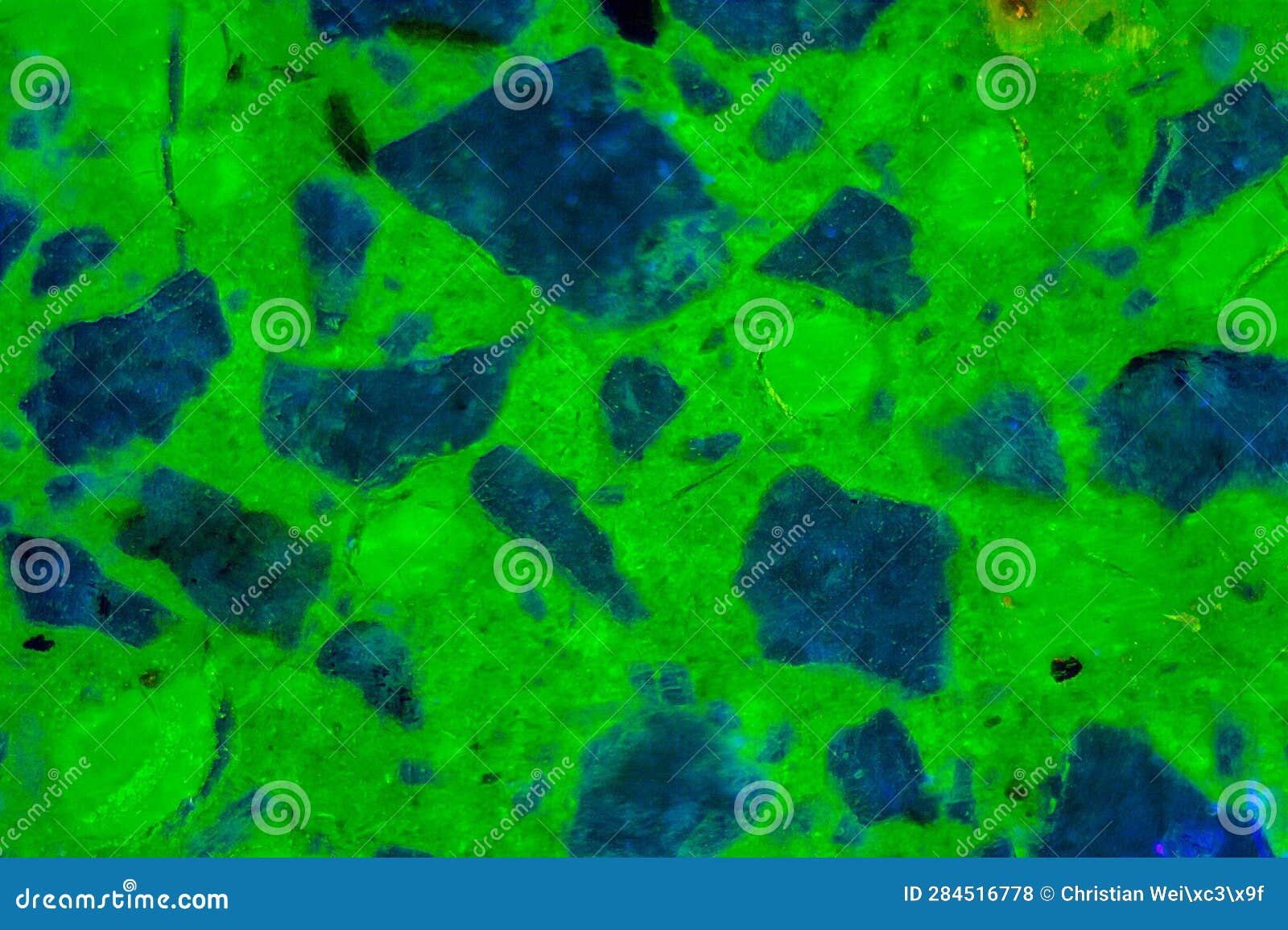 Fluorescence Microscope Photo of a Concrete Thin Section Stock Photo ...