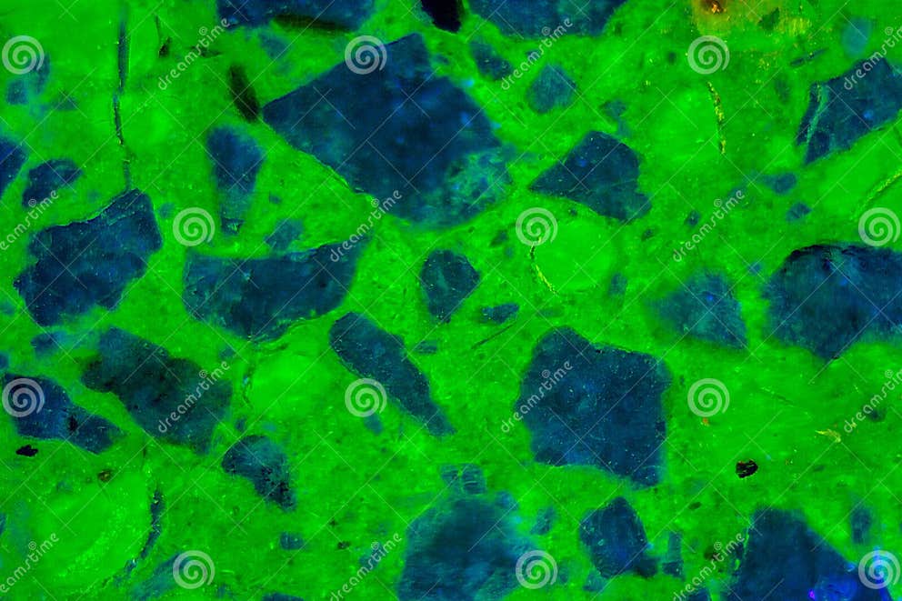 Fluorescence Microscope Photo of a Concrete Thin Section Stock Photo ...