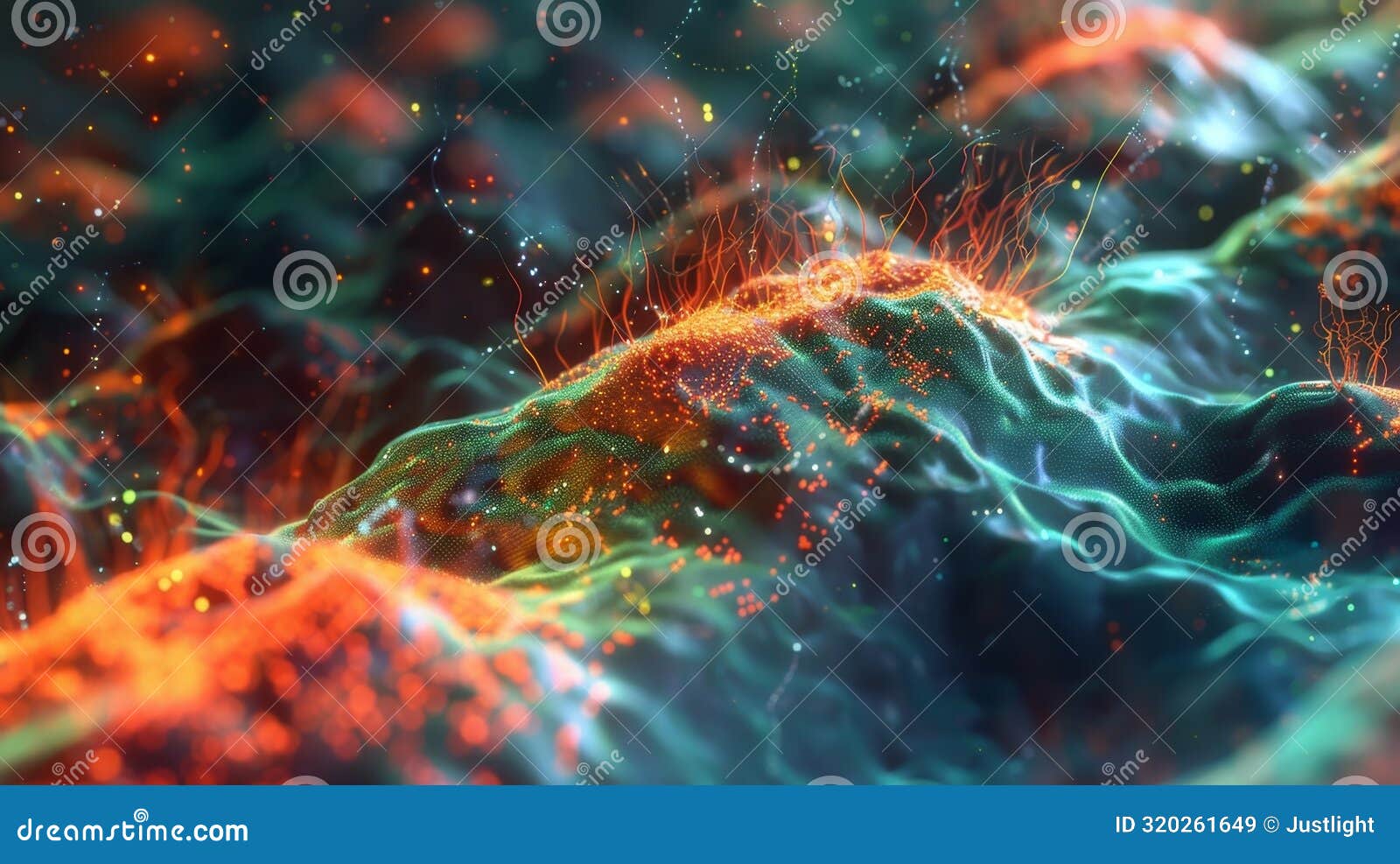 A Fluorescence Microscopy Image Capturing the Distribution of a ...