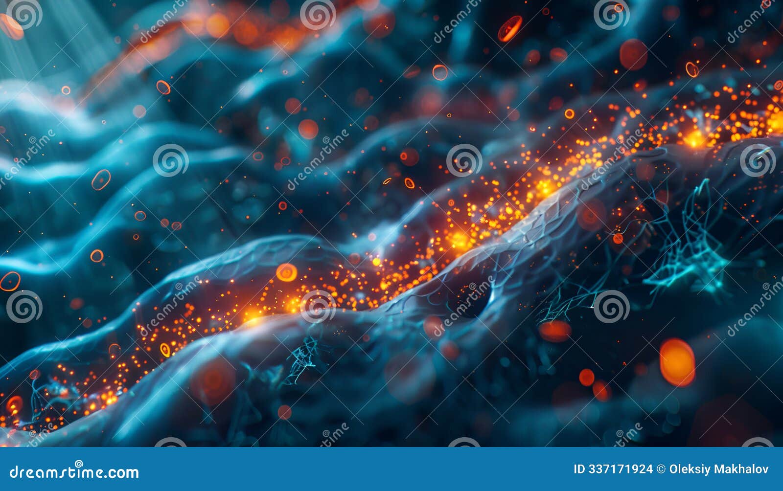 Fluorescence Microscopy Image Capturing Distribution Of Specific Type ...
