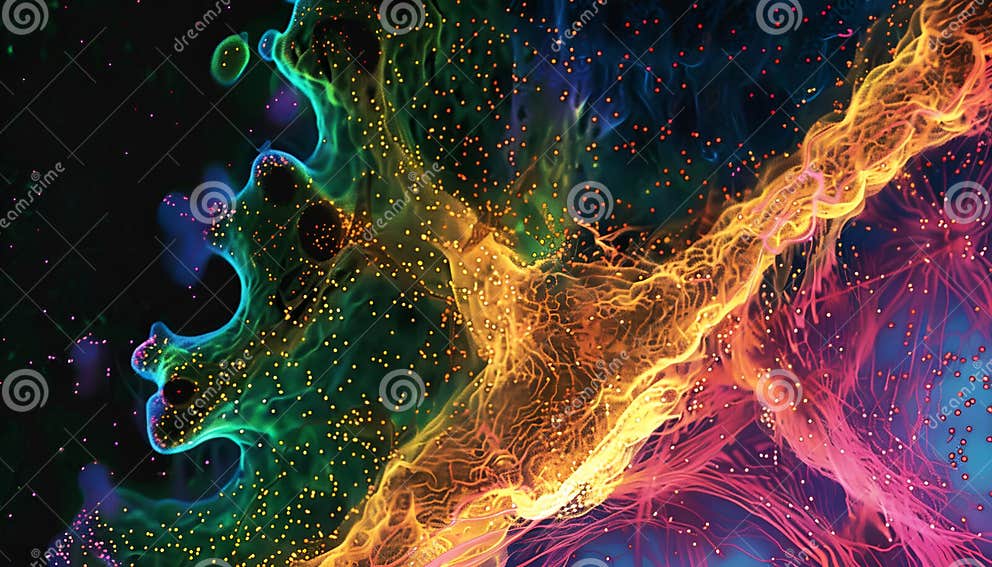 Fluorescence Microscopy Image Capturing Distribution of Specific Type ...