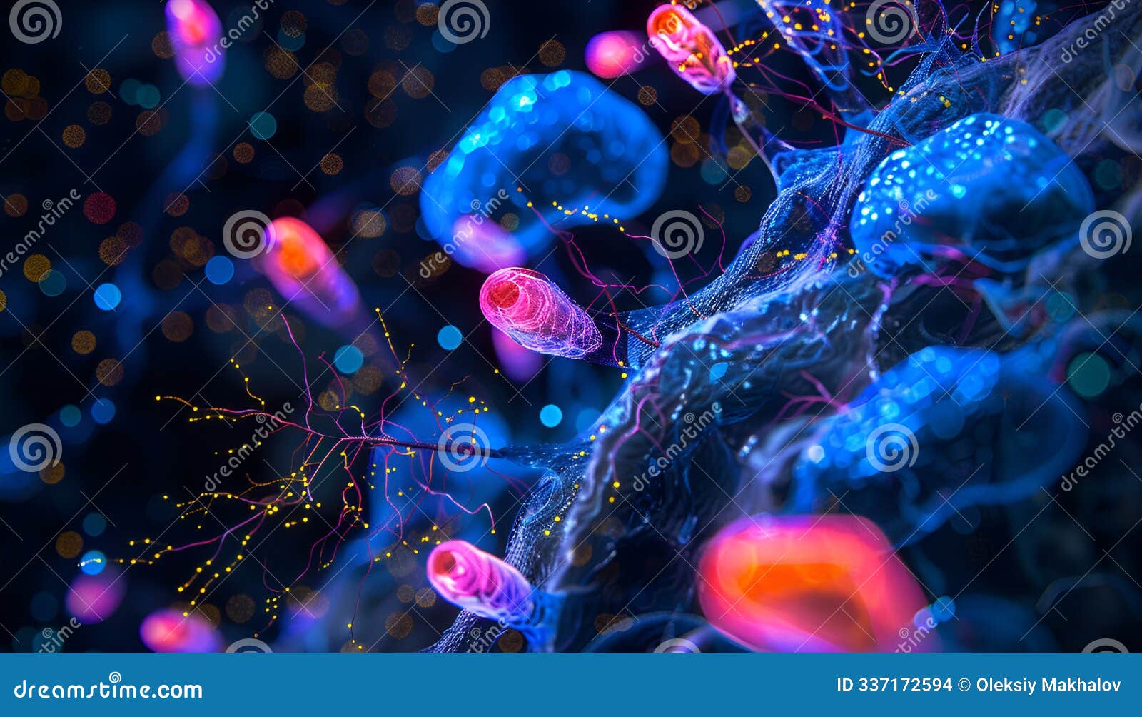 Fluorescence Microscopy Image Capturing Distribution Of Specific Type ...