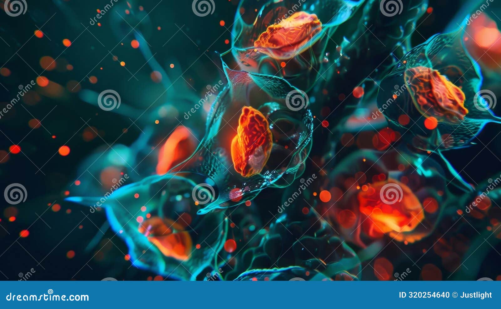 A Fluorescence Microscopy Image Of A Cell Undergoing Gene Silencing ...