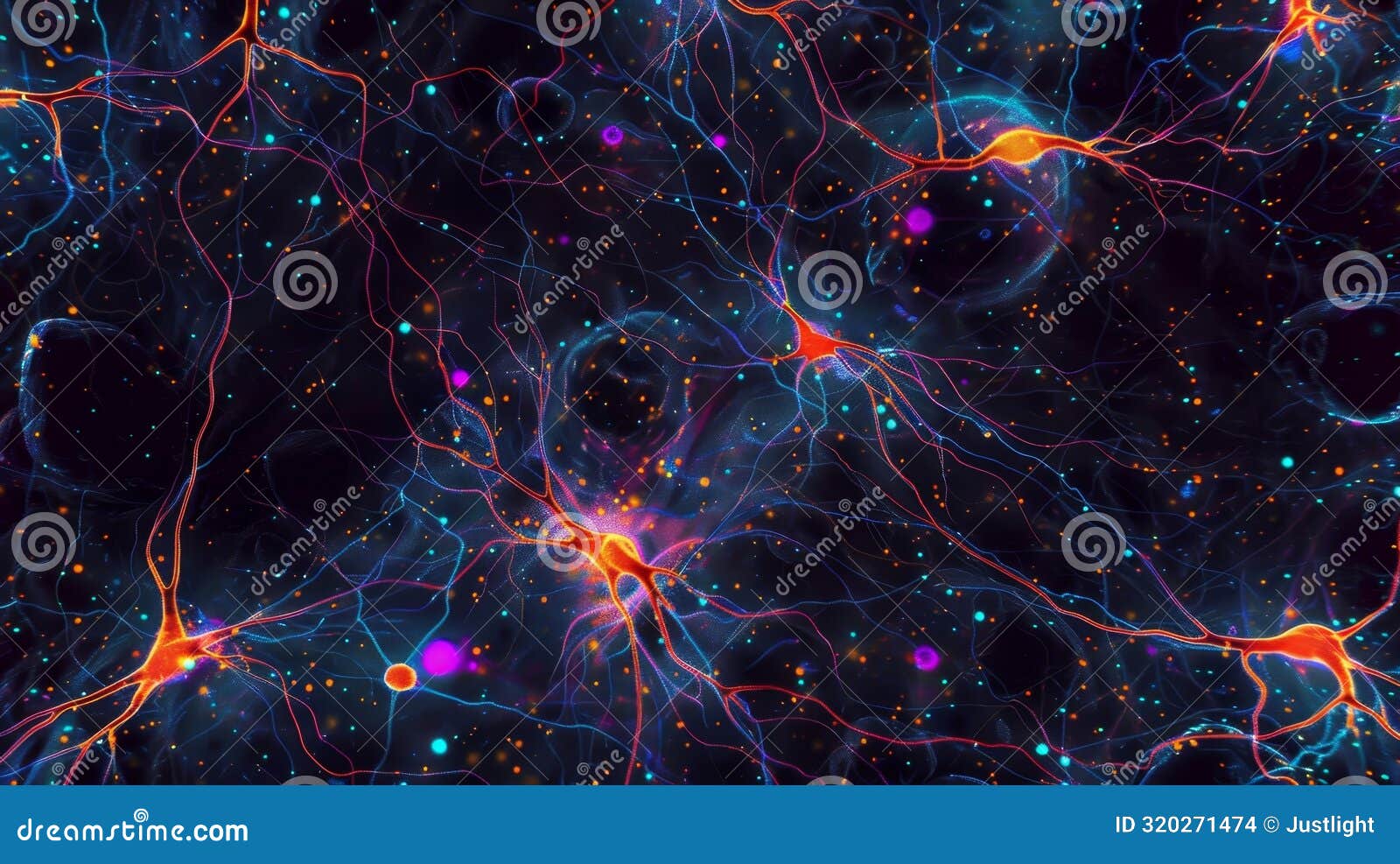 Fluorescencelabeled Neuron and Synaptic Cleft Demonstrating the ...