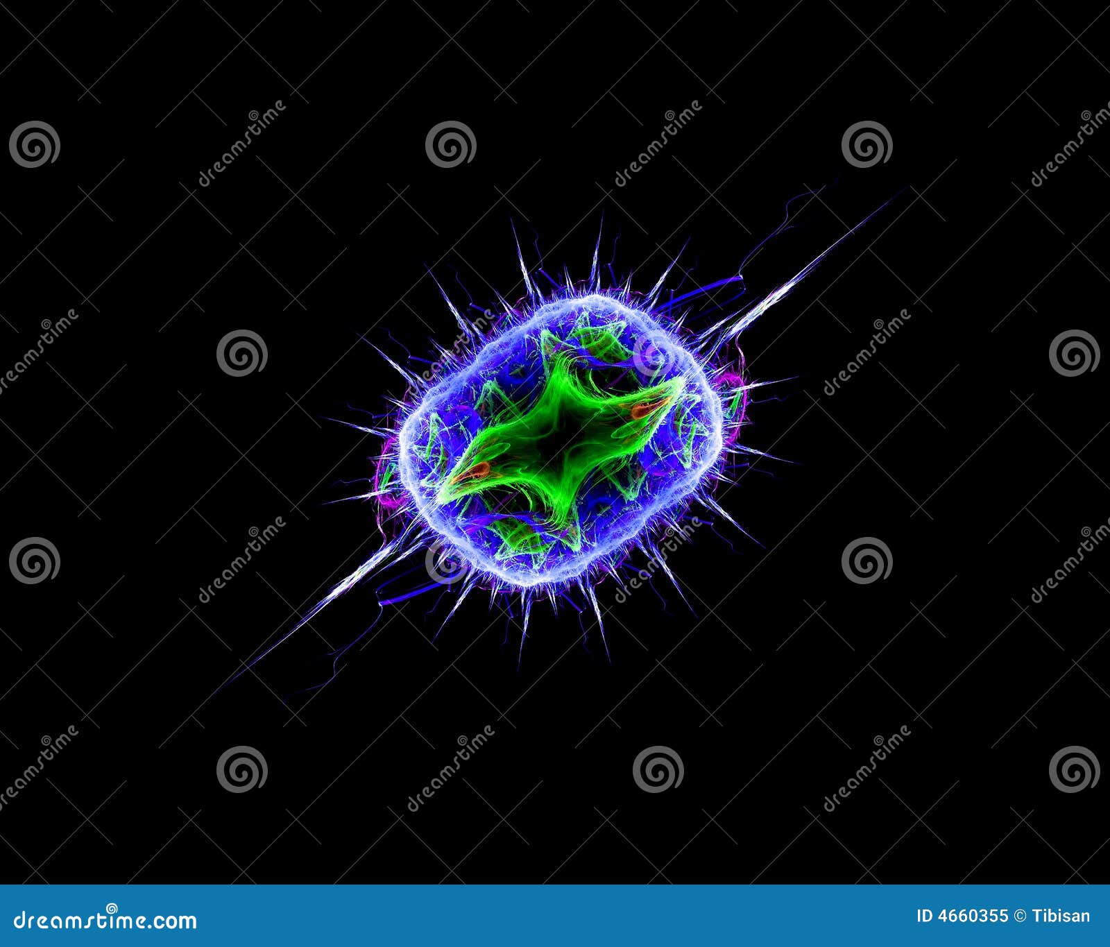 Fluorescent Bacteria stock illustration. Illustration of flagellate ...
