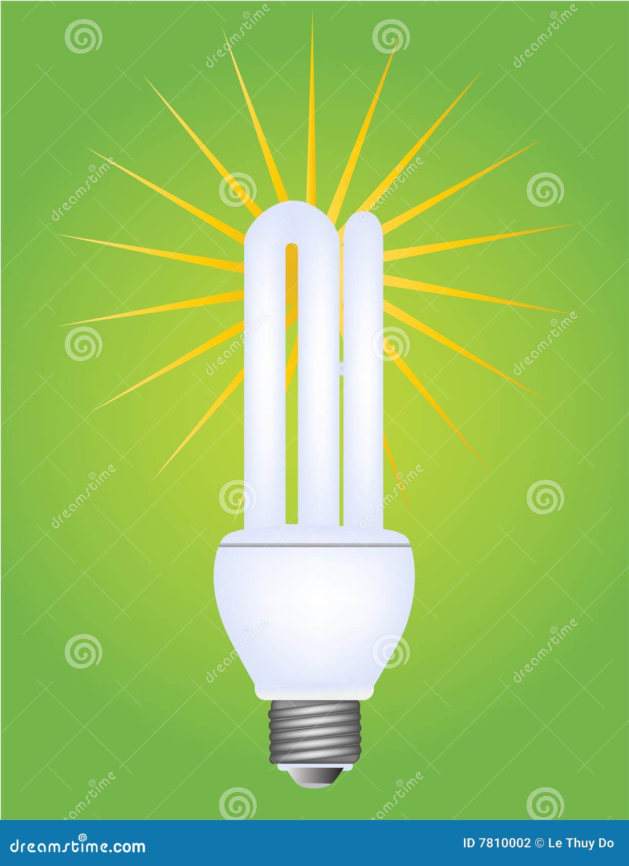 Fluorescent Bulb stock illustration. Illustration of ideas - 7810002