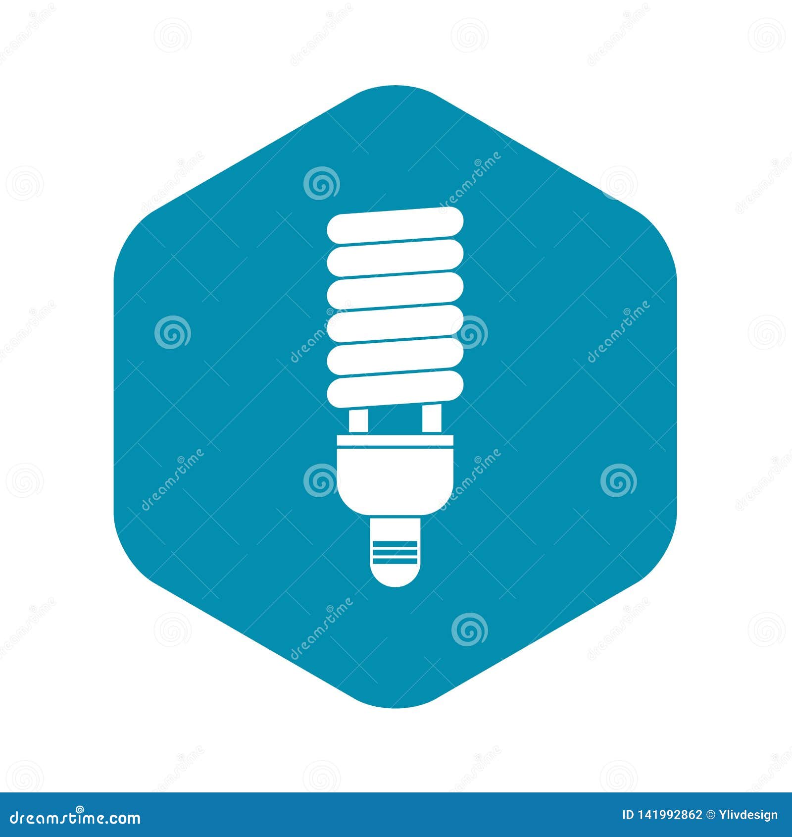 Fluorescent Bulb Icon, Simple Style Stock Vector - Illustration of ...