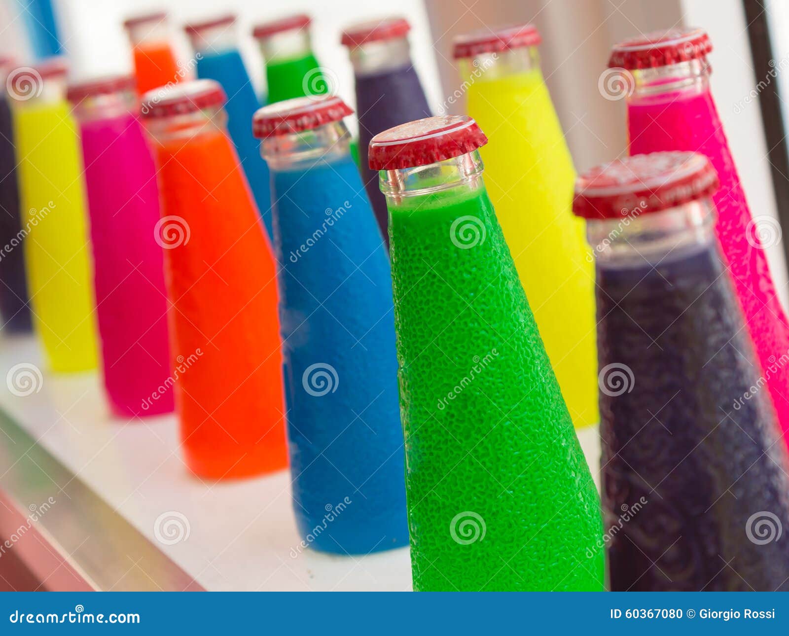Fluorescent Colorful Aperitif Bottle Drinks Stock Photo - Image of ...