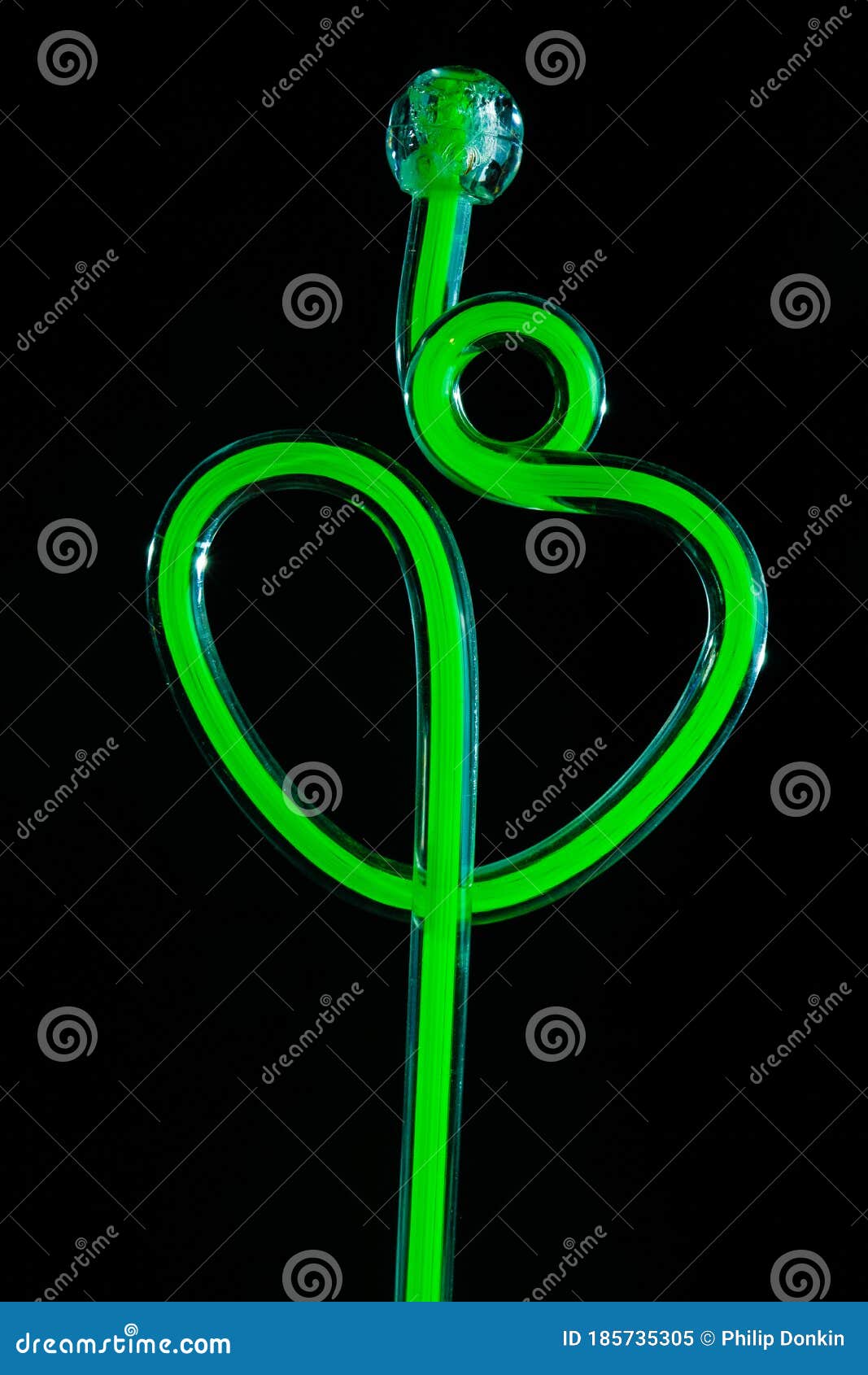 Fluorescent Coloured Plastic Shaped Tubes Stock Image - Image of green ...