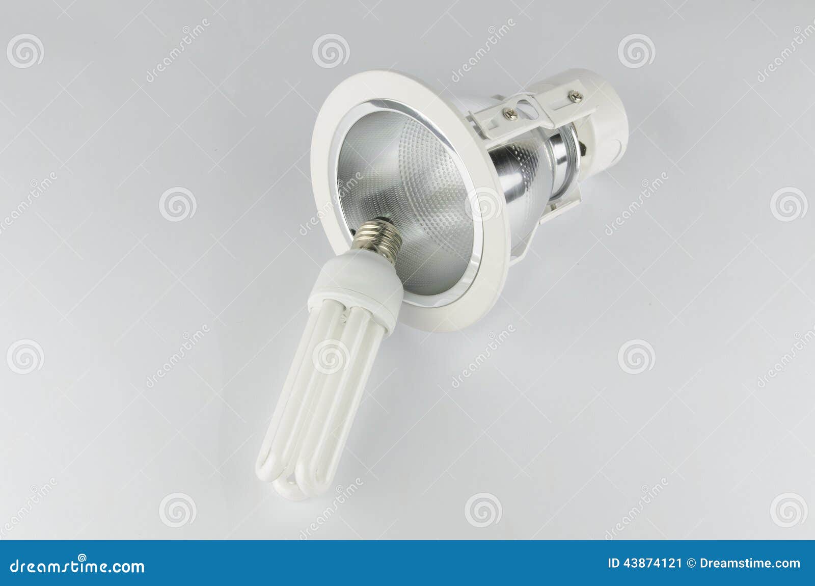 Fluorescent downlight stock image. Image of isolated - 43874121