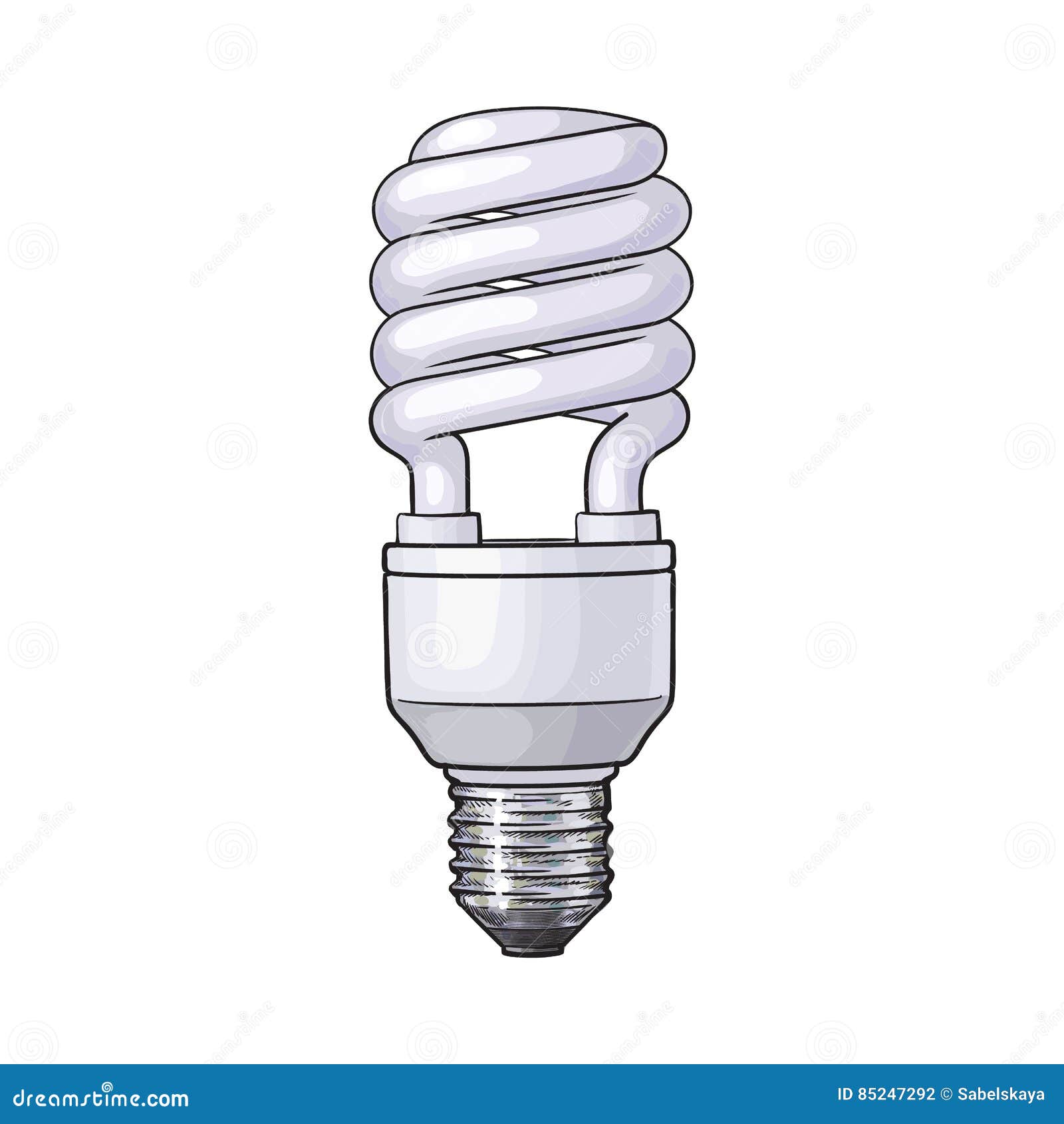 Fluorescent, Energy Saving, Spiral Light Bulb on White Background Stock ... Fluorescent, Energy Saving, Spiral Light Bulb on White Background Stock ...