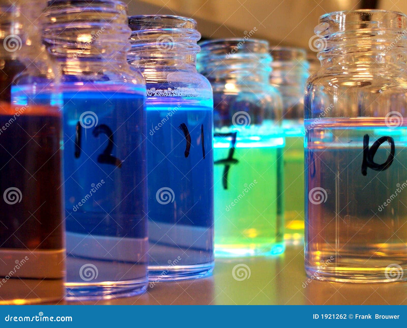 Fluorescent Flasks stock photo. Image of experiments, research - 1921262