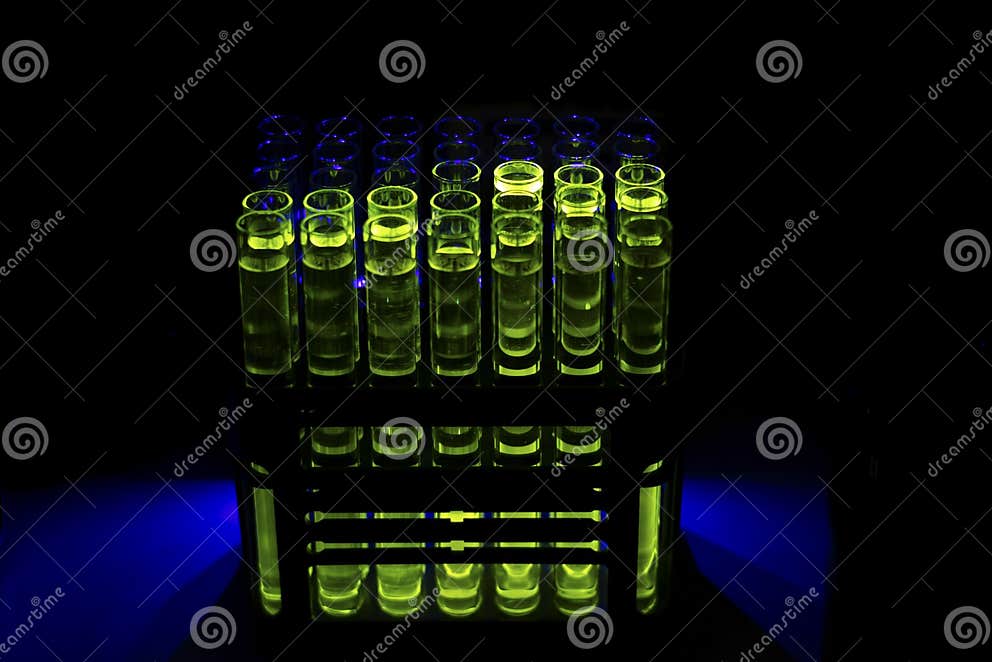 Fluorescent Green Compound Solution Collected from Column ...