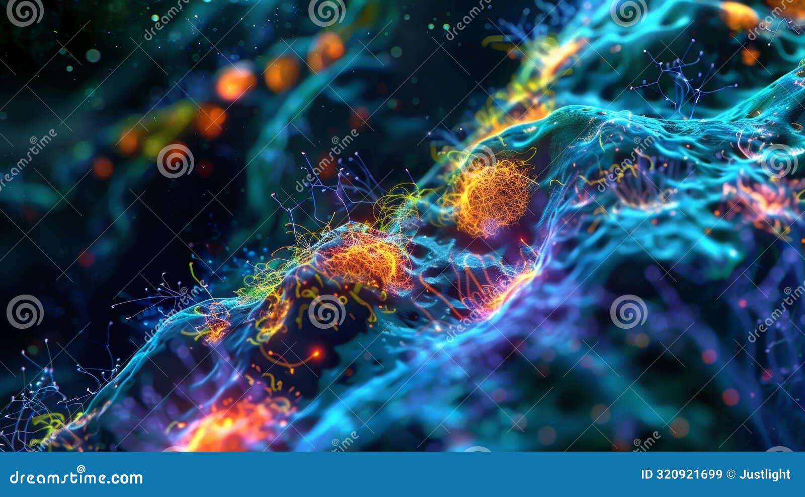 A Fluorescent Image of Ries in a Eukaryotic Cell Showing the Process of ...