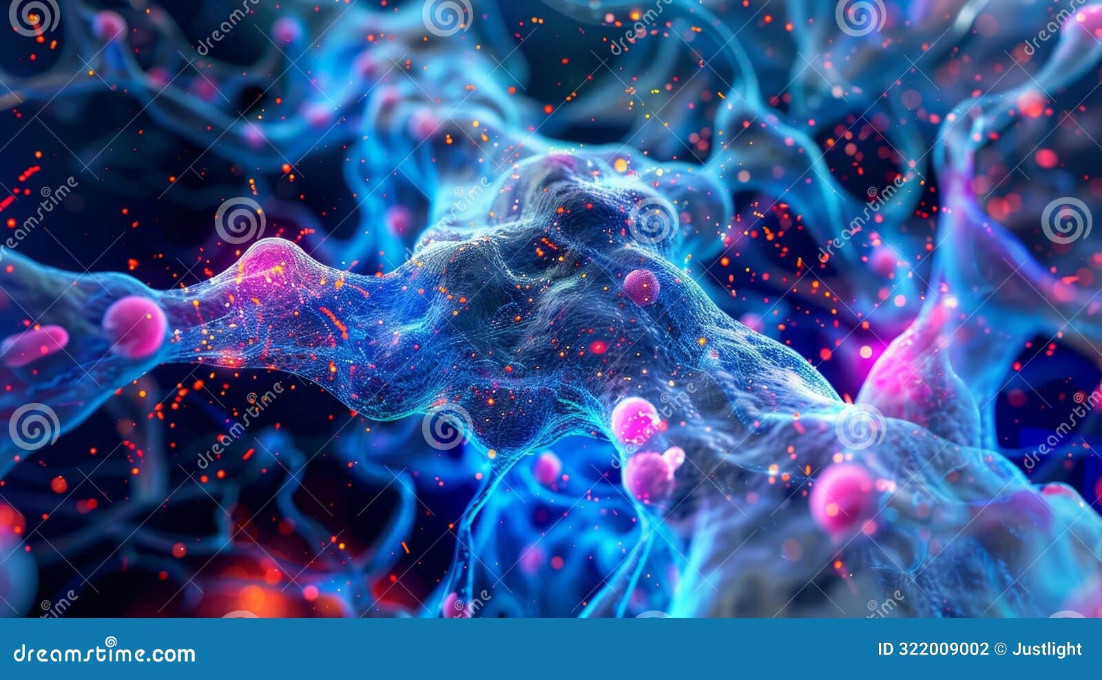 A Fluorescent Image Showing the Dynamic Nature of Cellular Adhesion ...