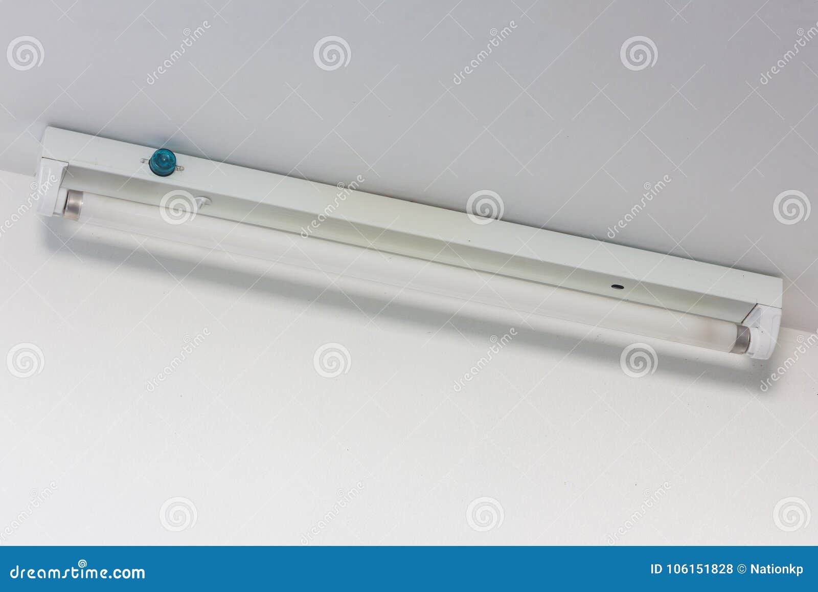 Fluorescent Lamp on Ceiling Stock Photo - Image of house, color: 106151828