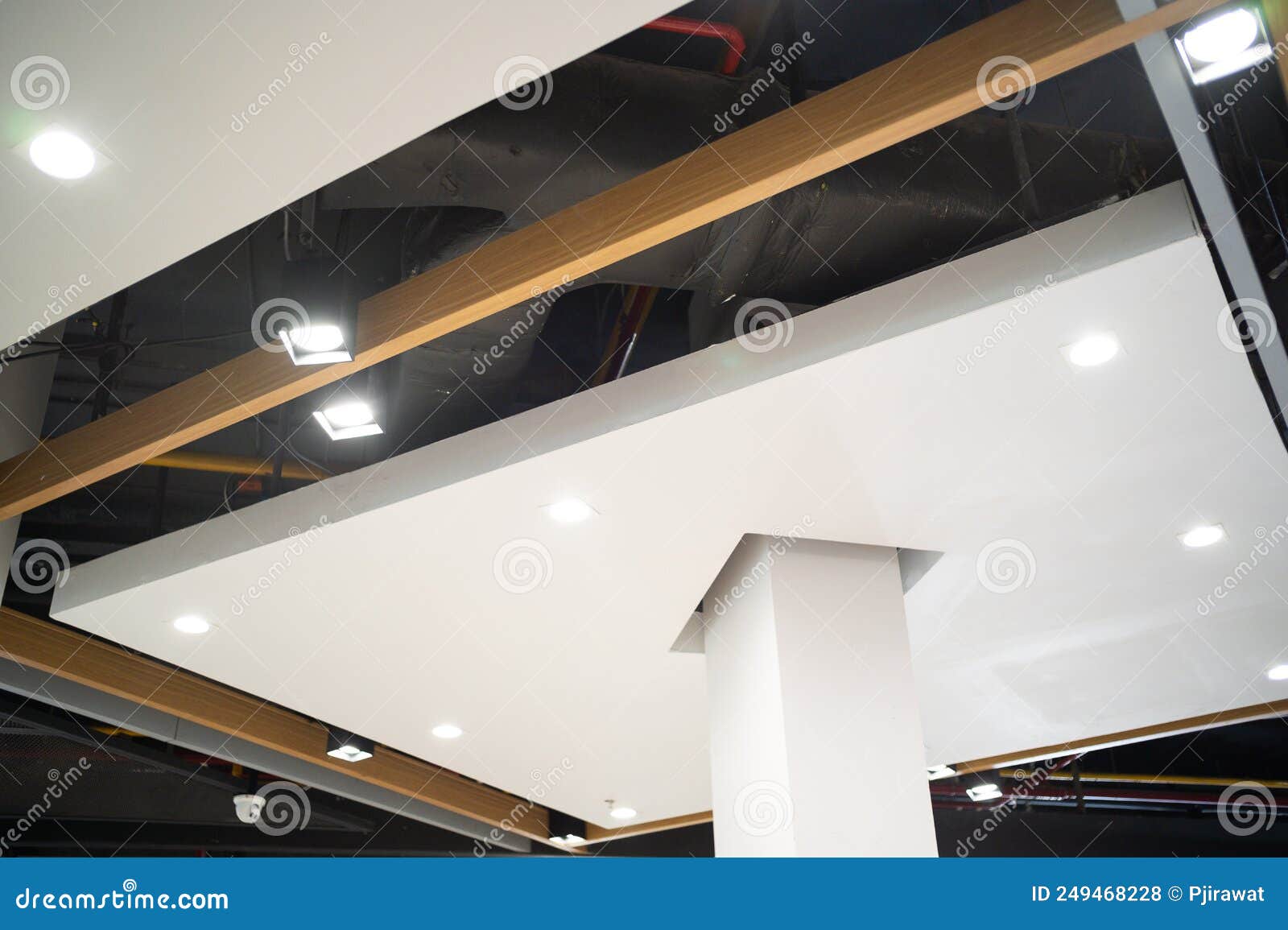 Fluorescent Lamp on the Ceiling Stock Photo - Image of light, economic ...