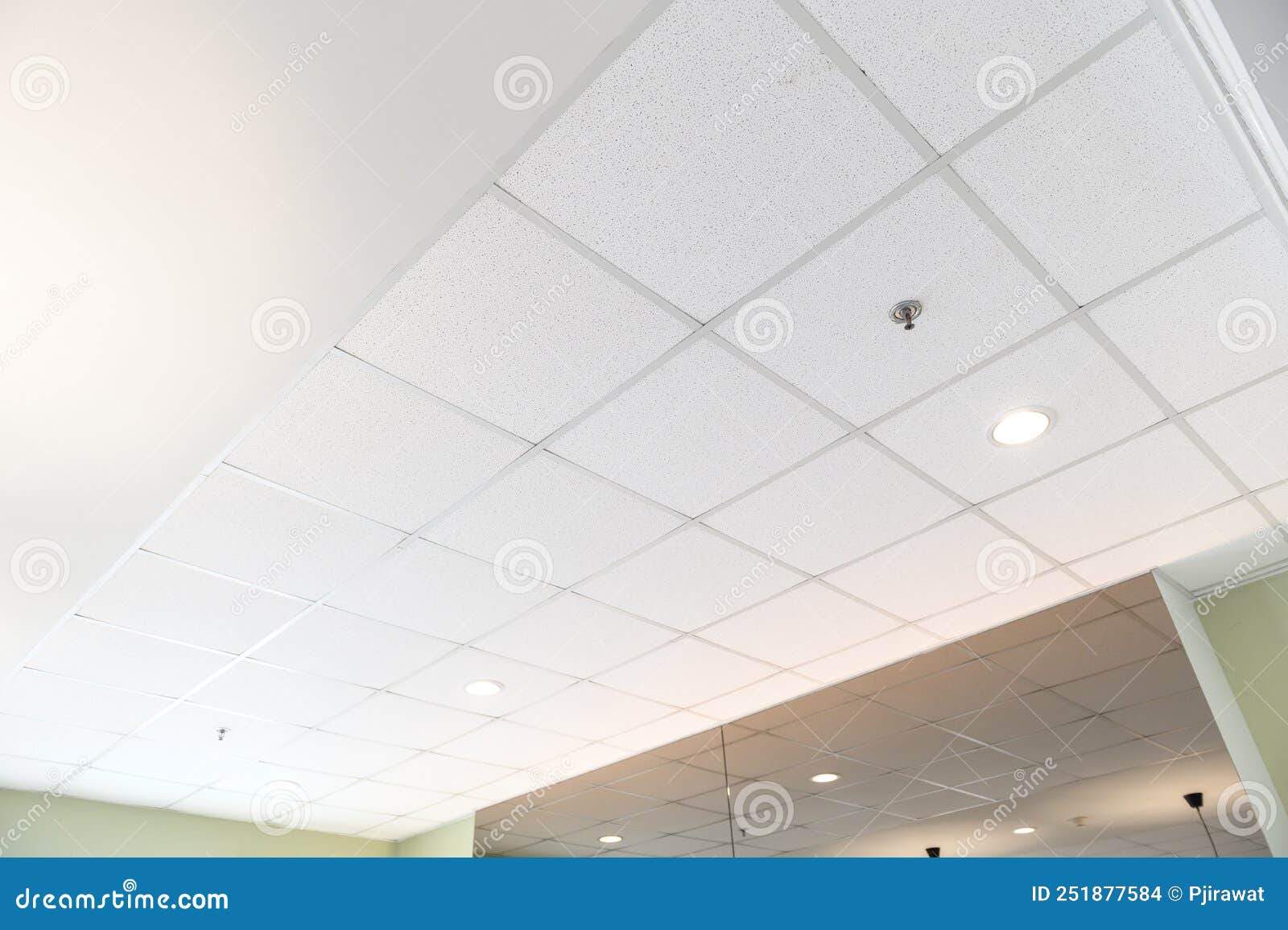 Fluorescent Lamp on Ceiling Stock Photo - Image of illuminate ...