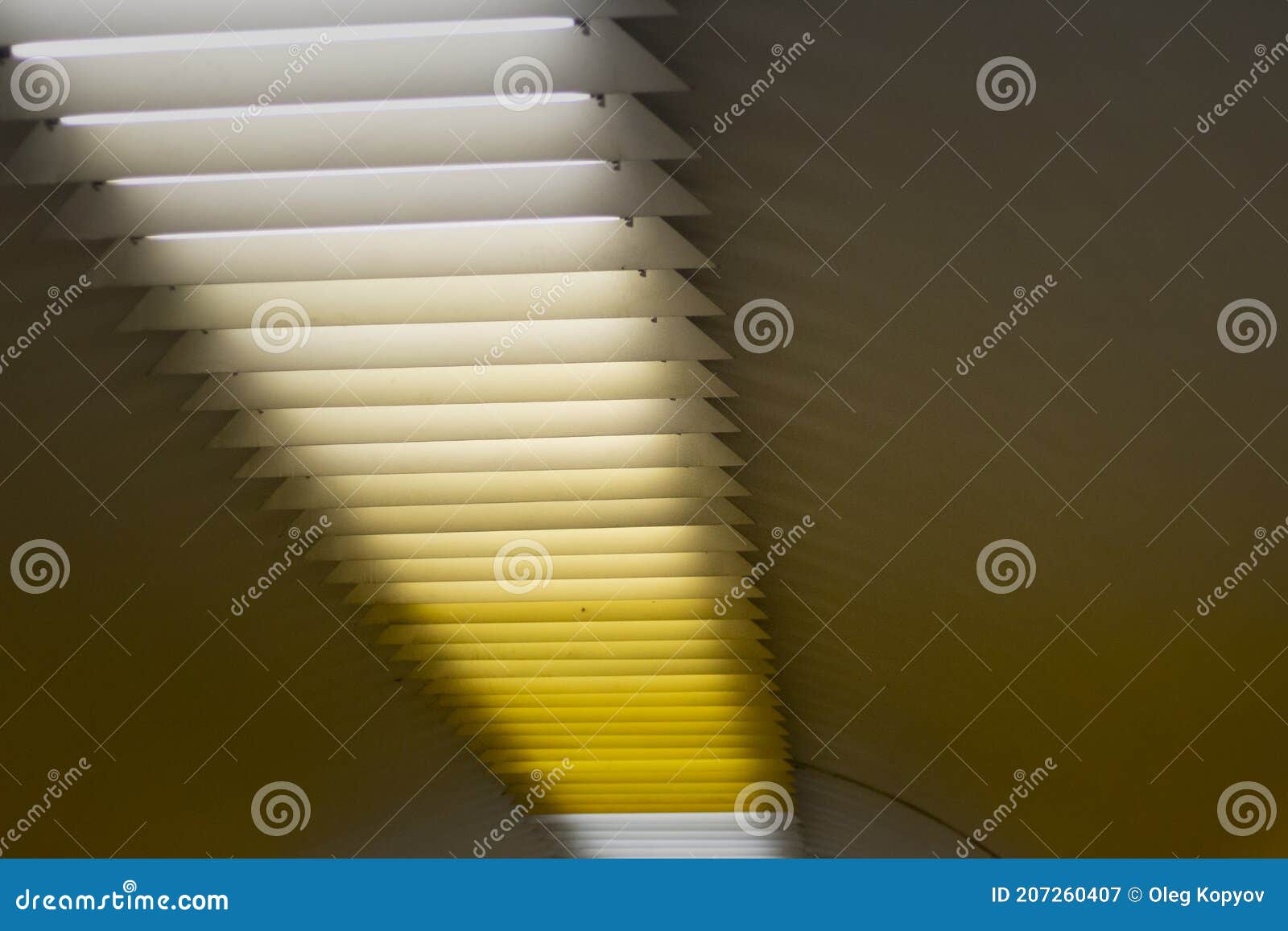 Fluorescent Lamps on the Ceiling. Ceiling Lighting in the Subway. Lamps ...