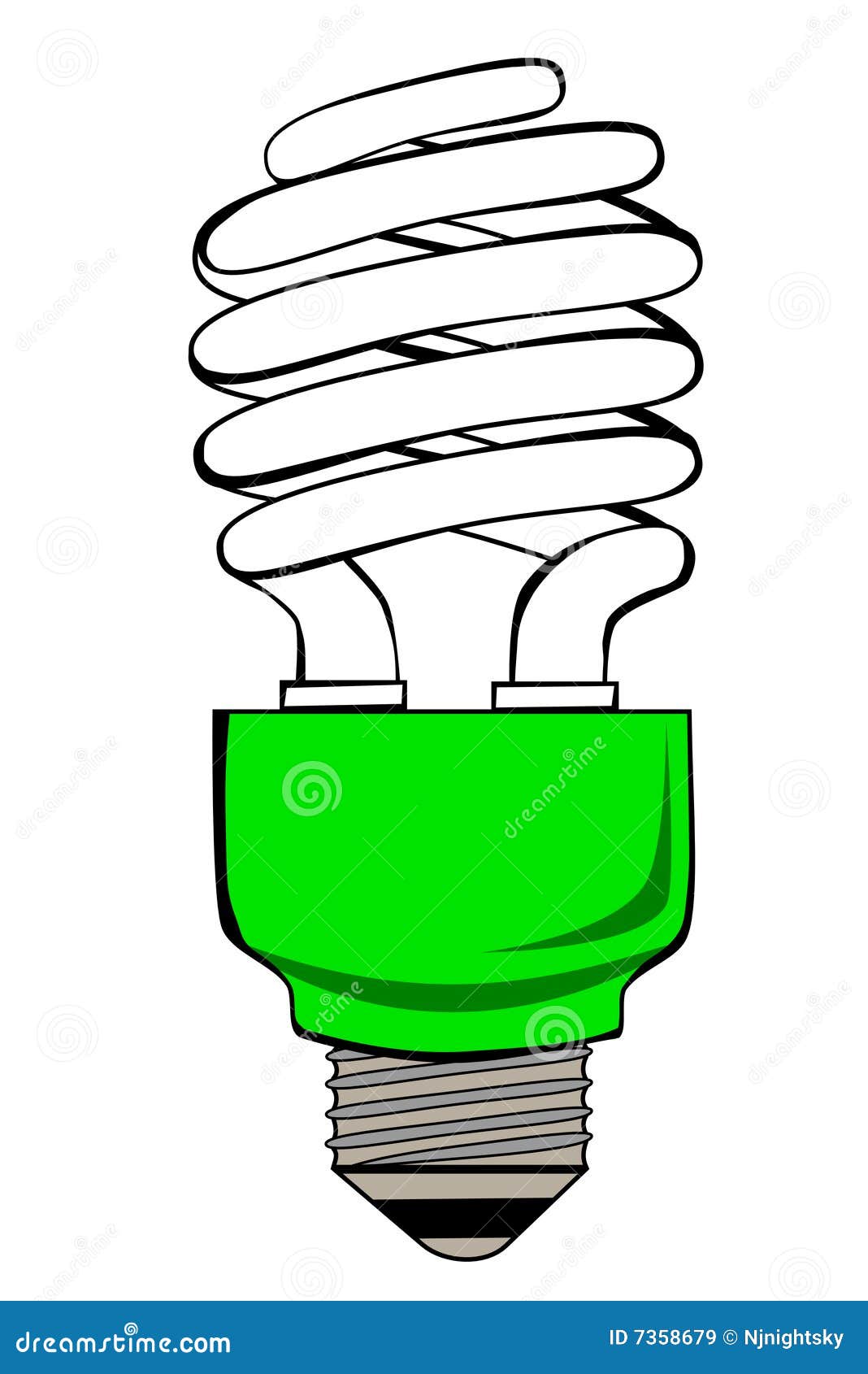 Fluorescent light bulb stock vector. Illustration of fluorescent - 7358679