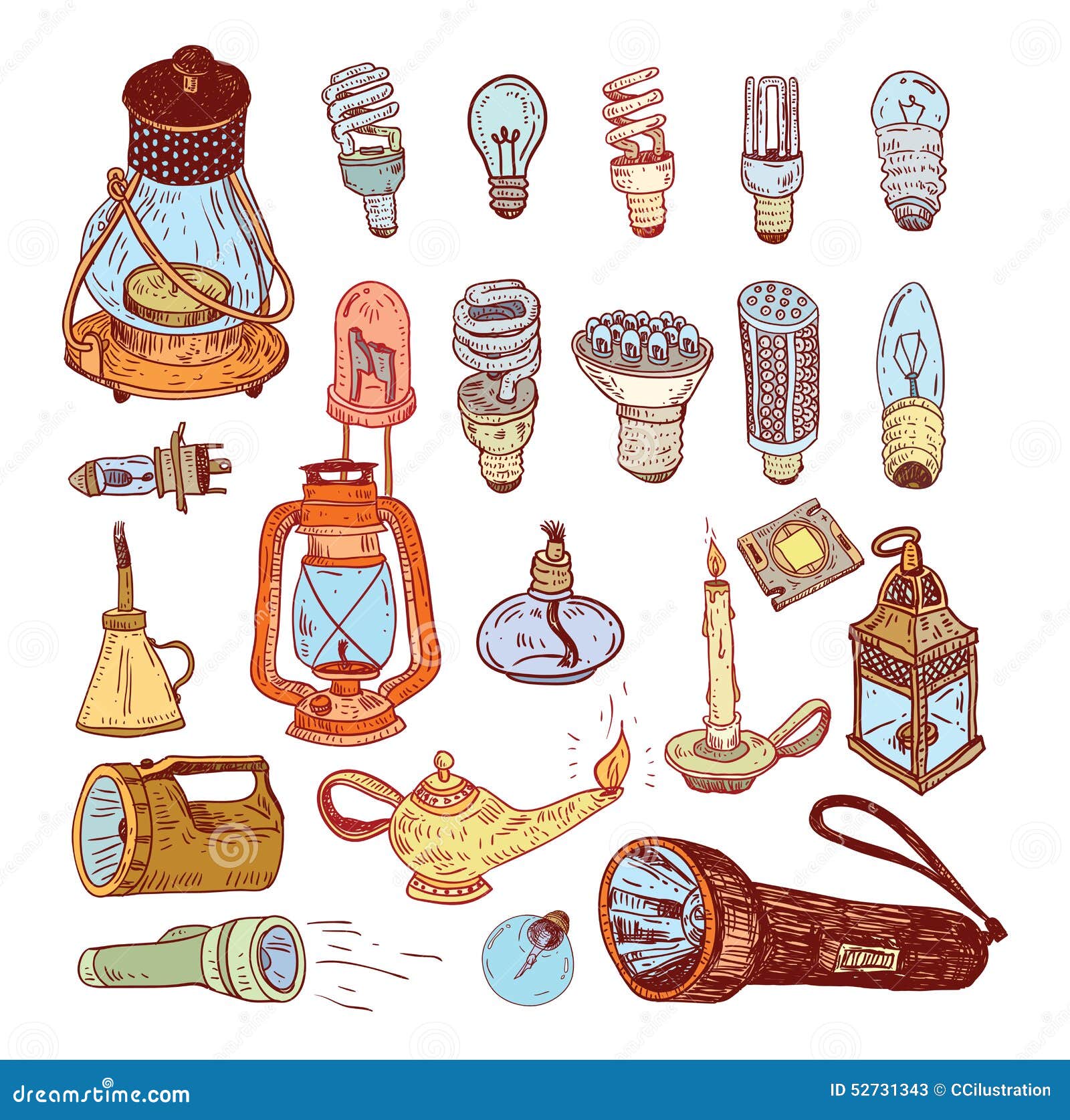 Fluorescent Light Bulb Icon - Vector Illustration. Stock Vector ...