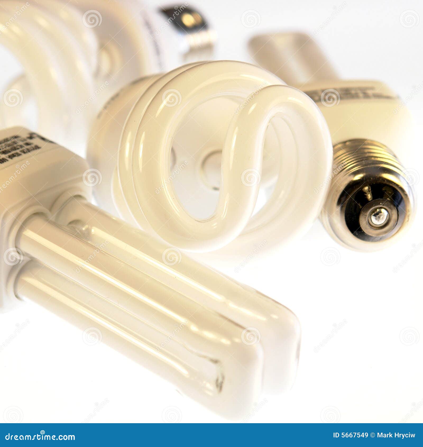 Fluorescent Light Bulbs Under The Ceiling At Night. Stock Photography ...