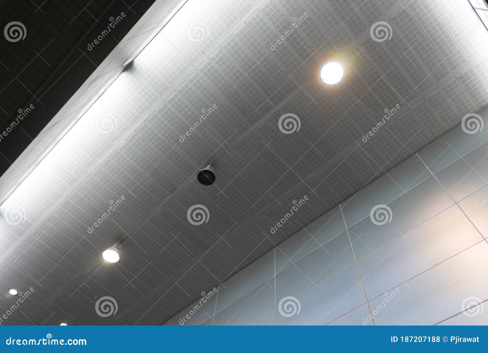 Fluorescent Light on the Modern Ceiling Stock Photo - Image of design ...