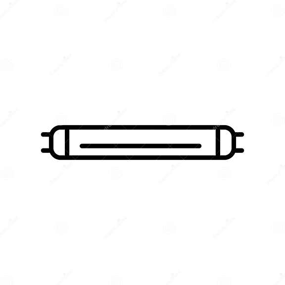 Fluorescent Light Tube Icon Stock Vector - Illustration of lamp ...